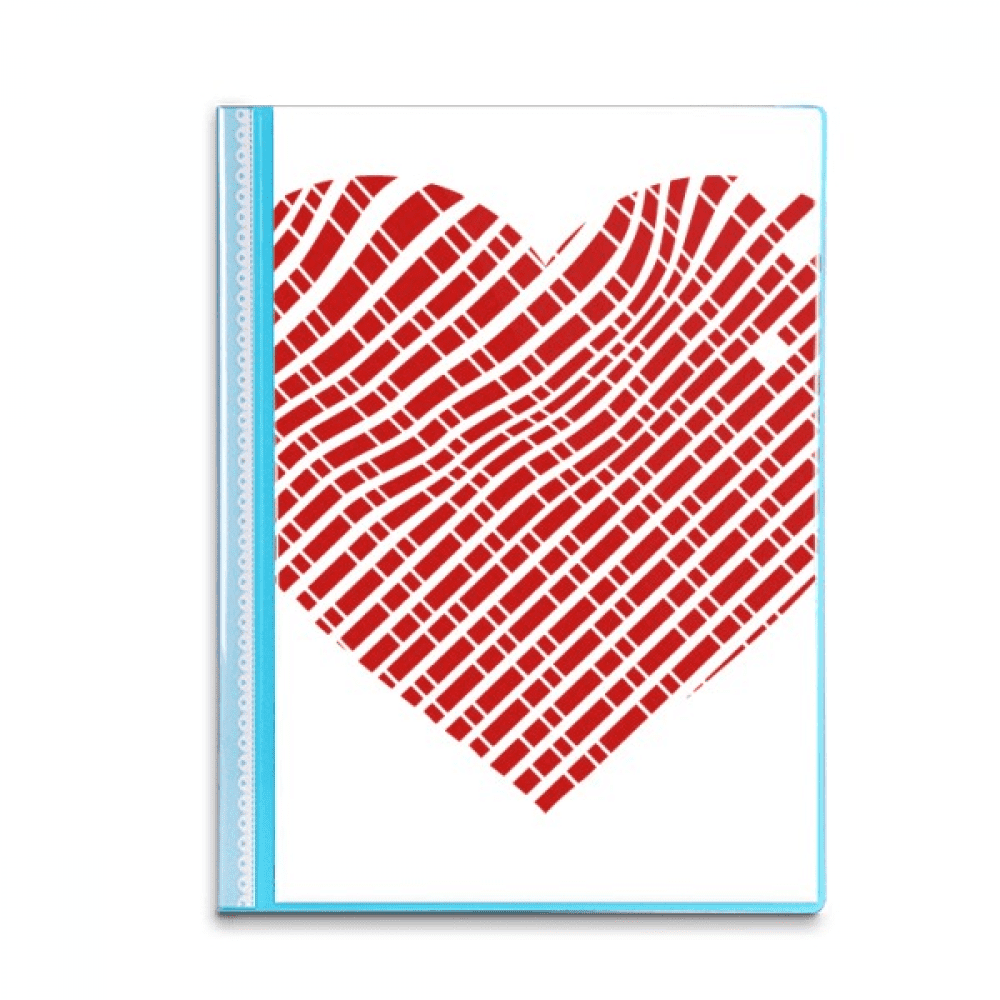 Red Valentine's Day Heart Pattern Book Sheet Protectors Portfolio ...