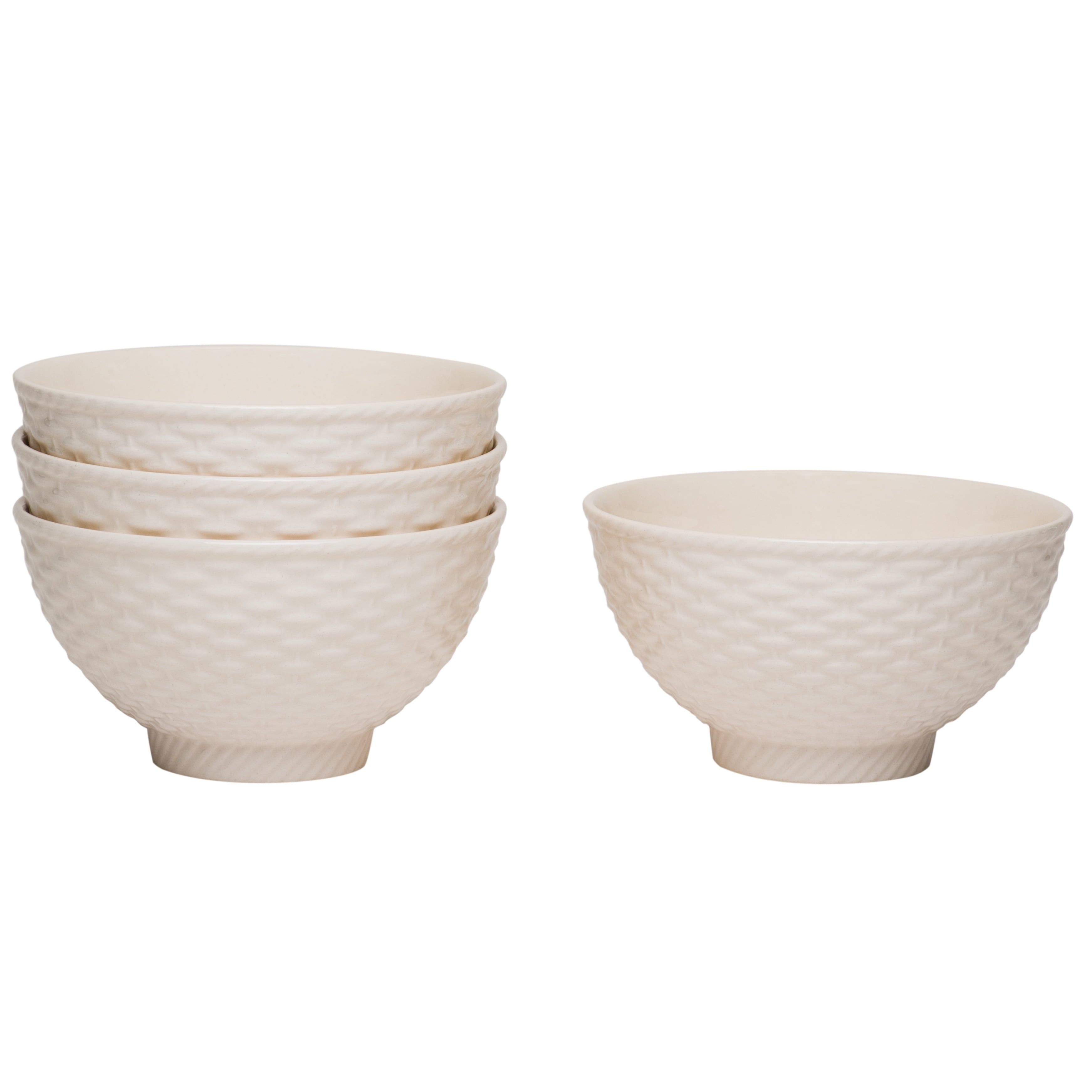 Red Vanilla Nantucket White Fruit Bowls 5.5" 20oz (Set of 4) - Walmart.com