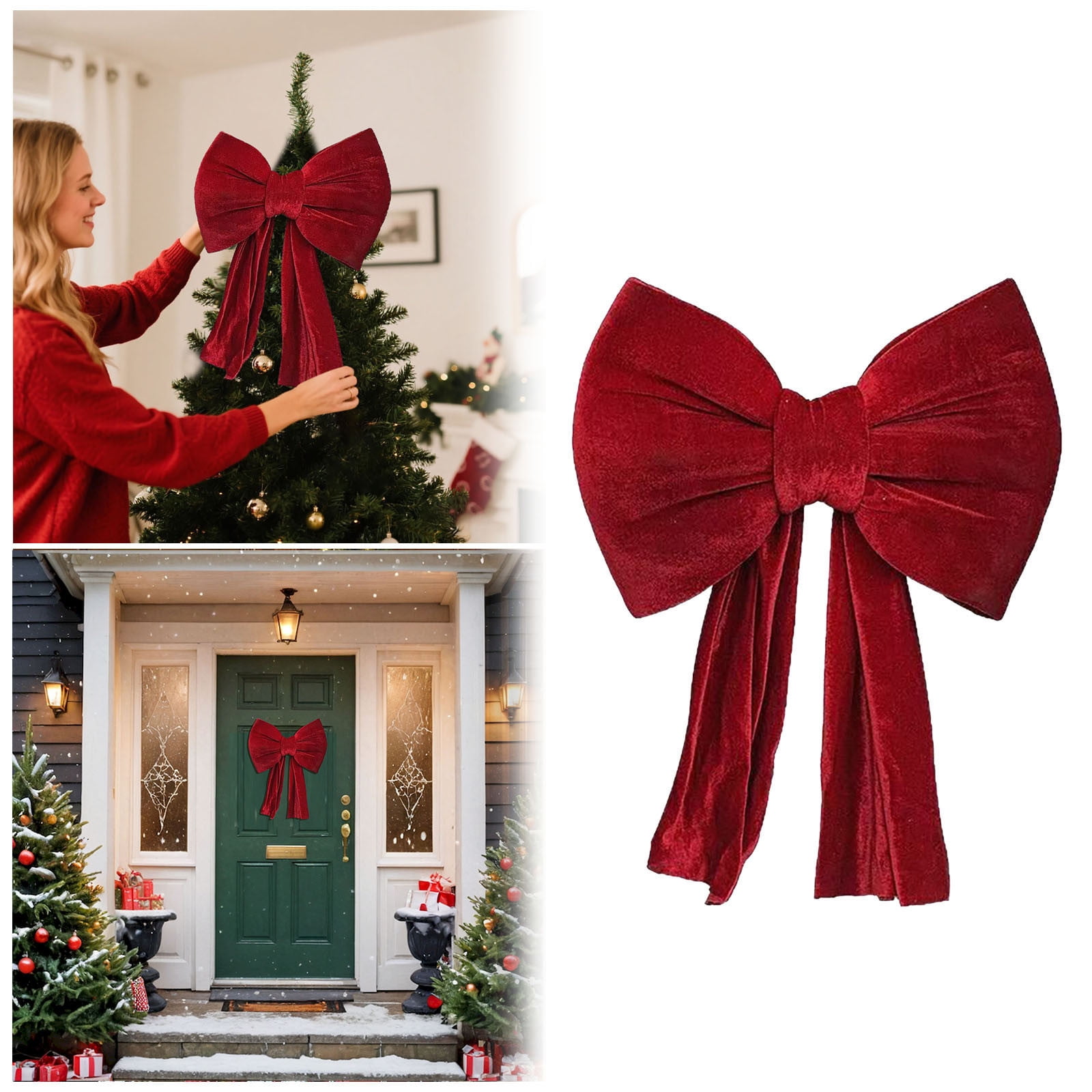 Red Velvet Bow，Birthday Decorations Cocktail Party Background Large ...