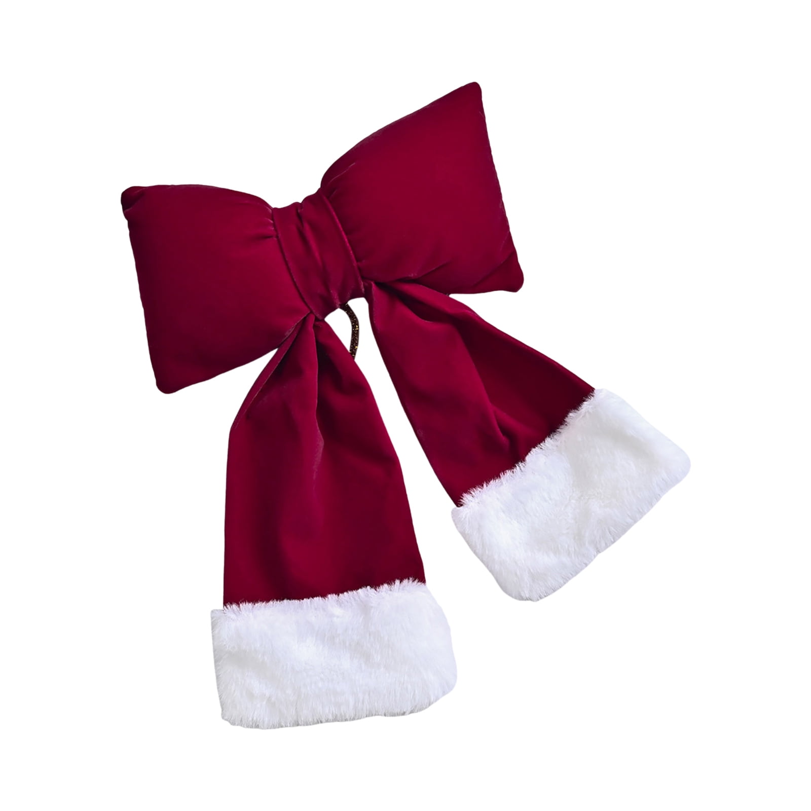 Red Velvet Christmas Tree Topper and Burgundy Ribbon Bows for Christmas ...