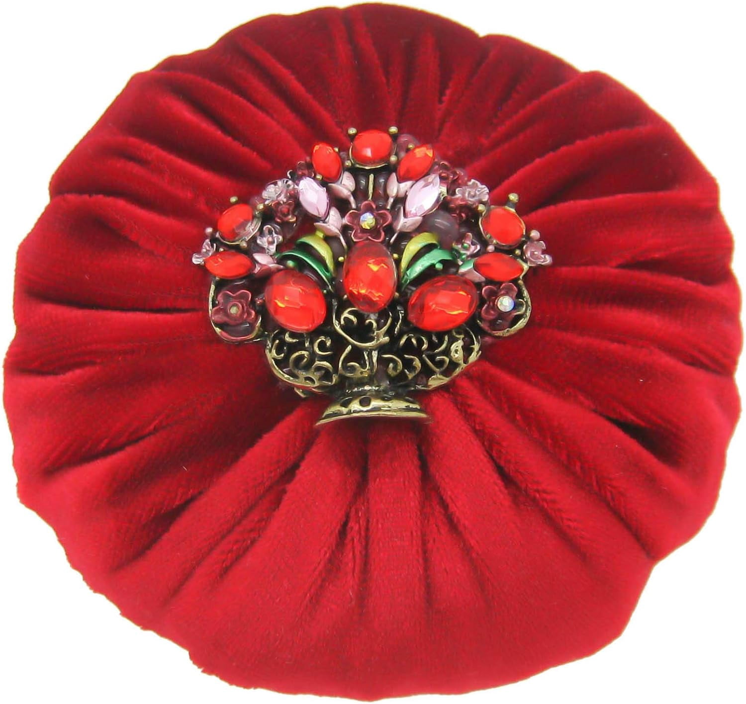 Red Velvet Emery Sand Filled Abrasive Pin Cushion For Sewing 1 Lb