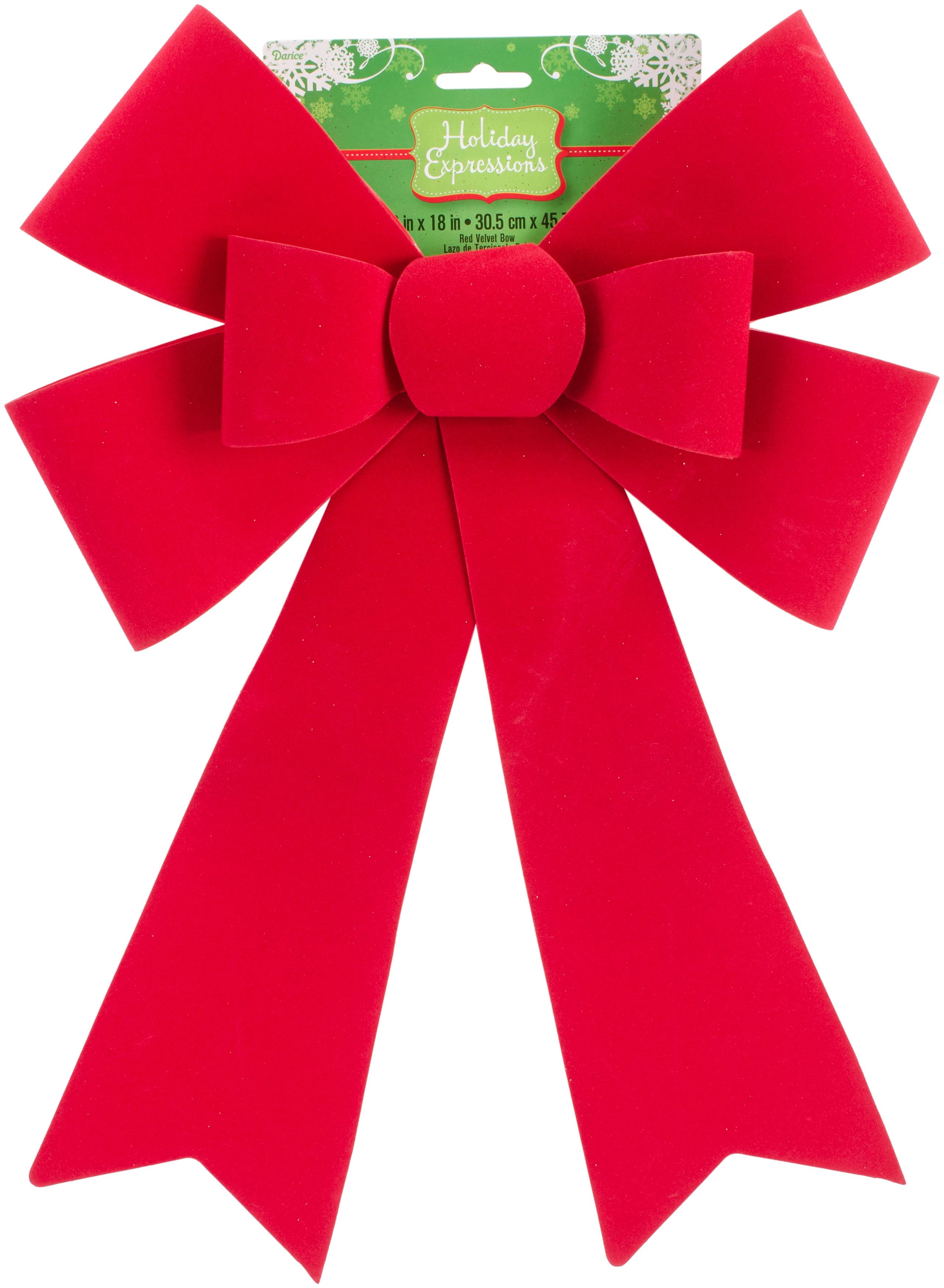 Red Velvet PVC Bow 12"x18"- - Walmart.com