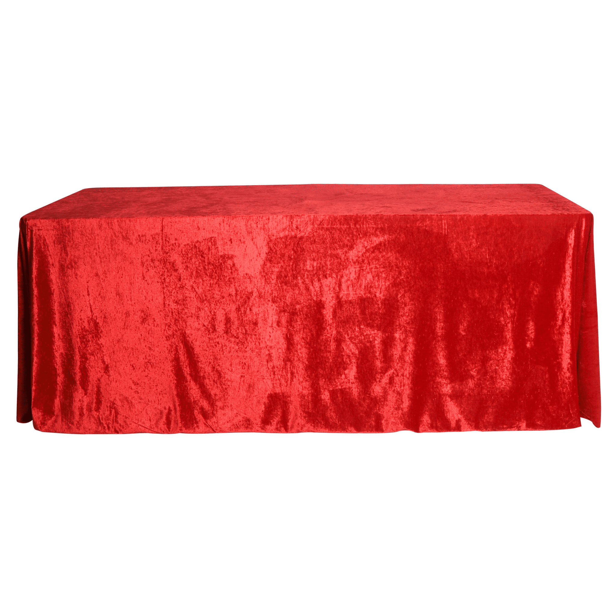 Red Velvet Tablecloth 90 x 156 Inch Rectangular for Wedding Reception ...