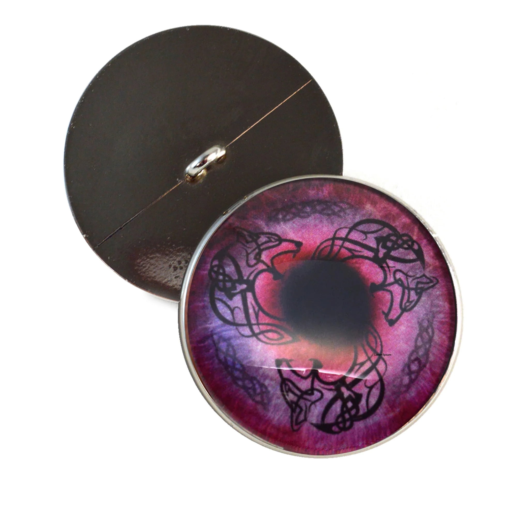 Red Viking Wolf Celtic Fenrir Sew-On Button Glass Eyes - Walmart.com