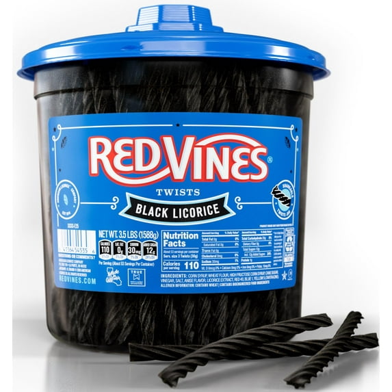 Red Vines Black Licorice BCF26 Candy Black Licorice Soft Chewy Candy ...