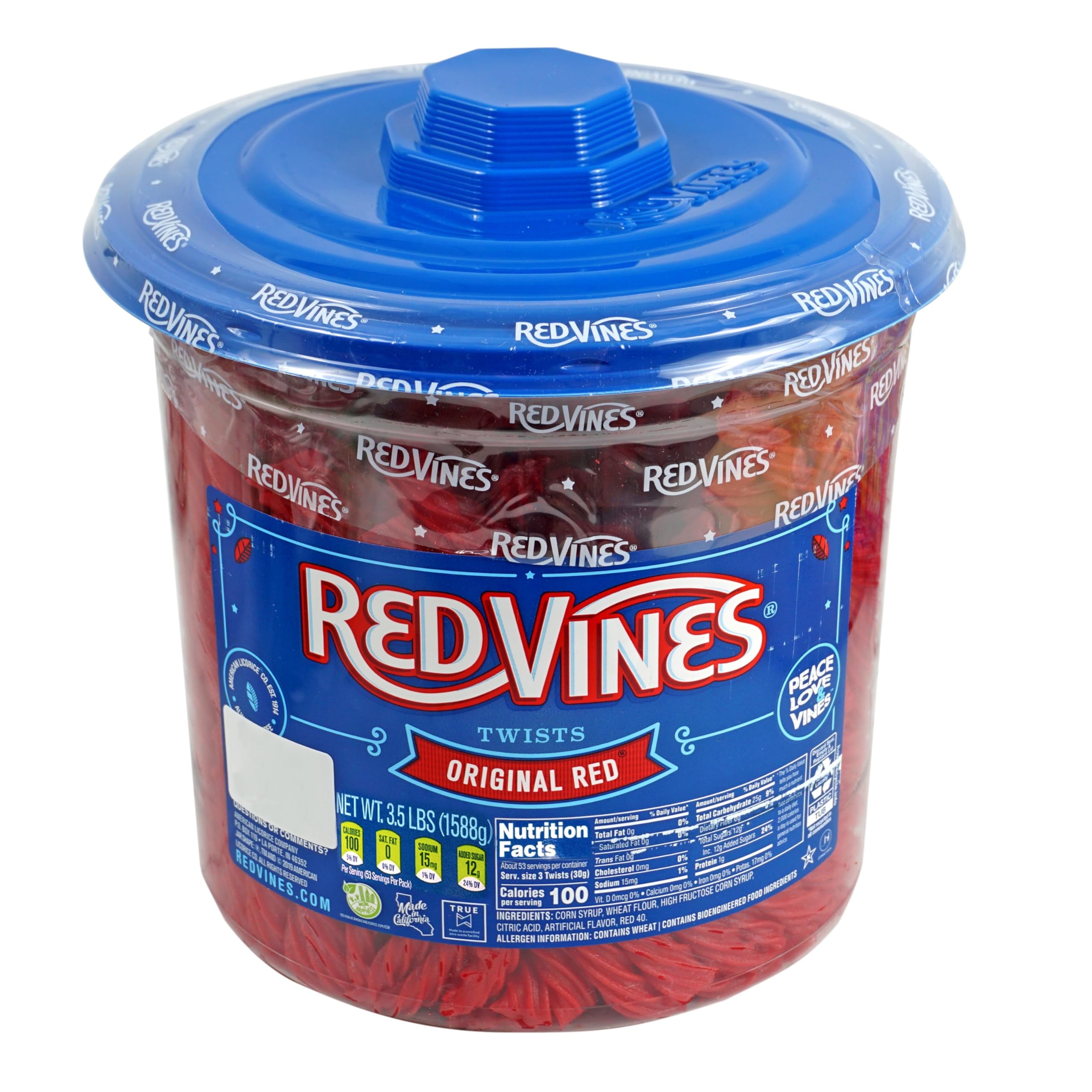 Red Vines Licorice Twists, Original Red Flavor, Soft Chewy Candy, 3.5 ...