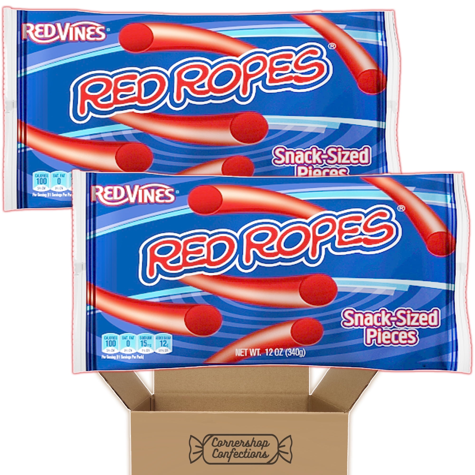 Red Vines Red Ropes 24 oz Bulk Pack - 2 Separate 12 oz Resealable Bags ...