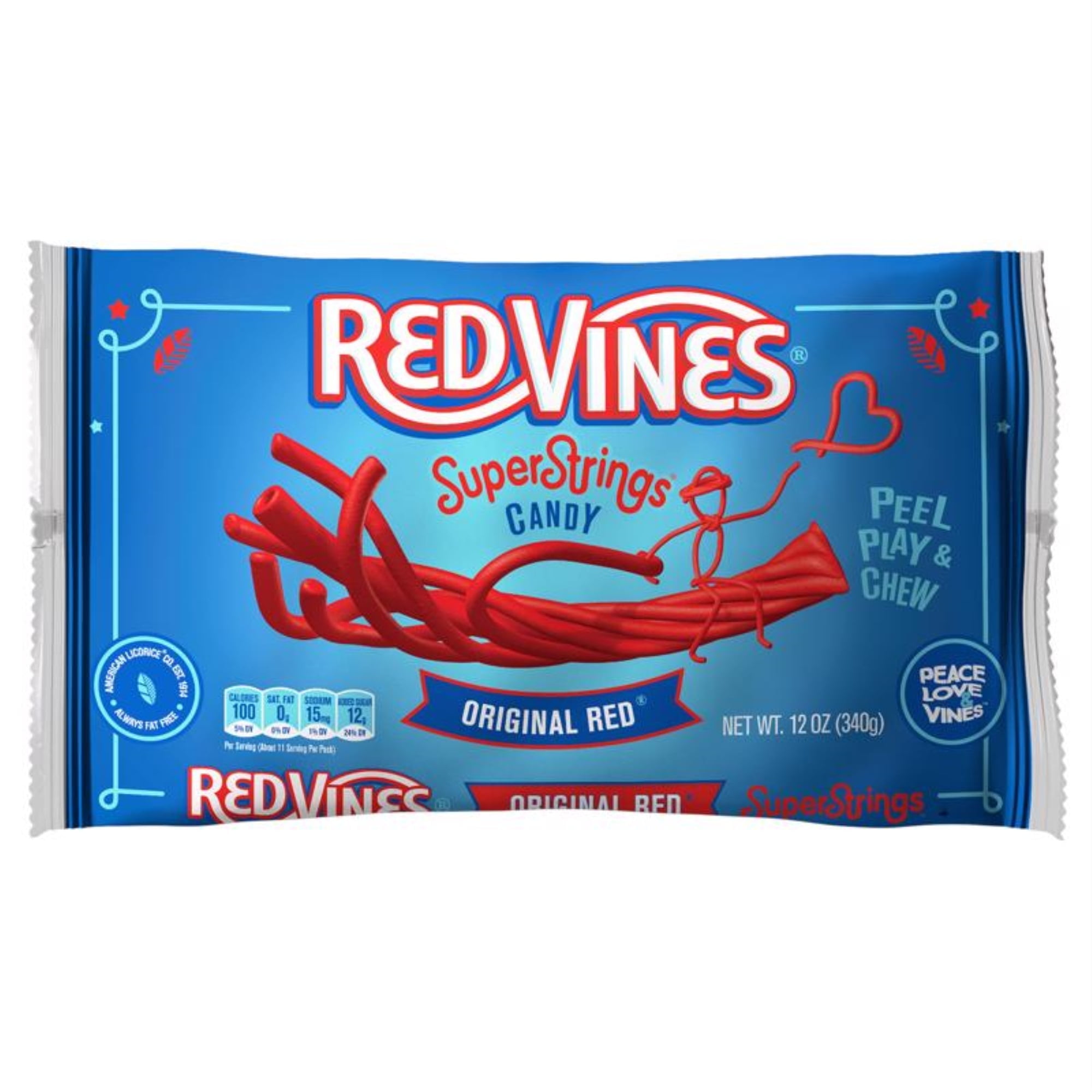 SuperStrings Candy, Original Red, 12 oz (340 g), Red Vines - Walmart.com