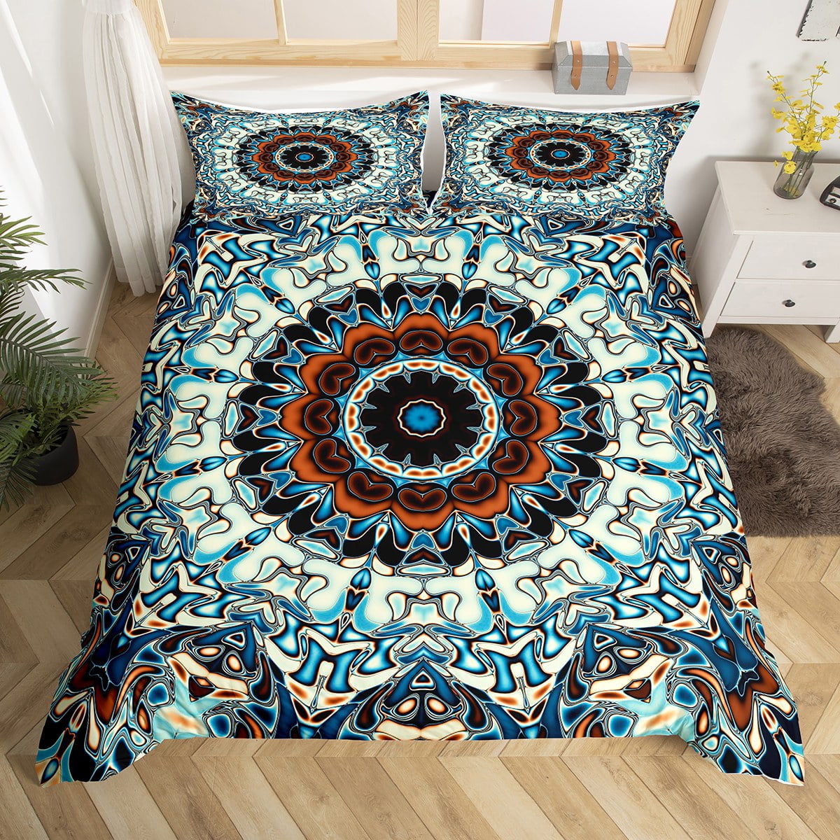 Red Vintage Bedding Sets King Persian Comforter Cover, Oriental Bed Set ...