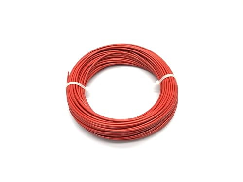 Red Vinyl Coated Cable 1/16" Coated to 3/32" Diameter, 7x7 Construction ...