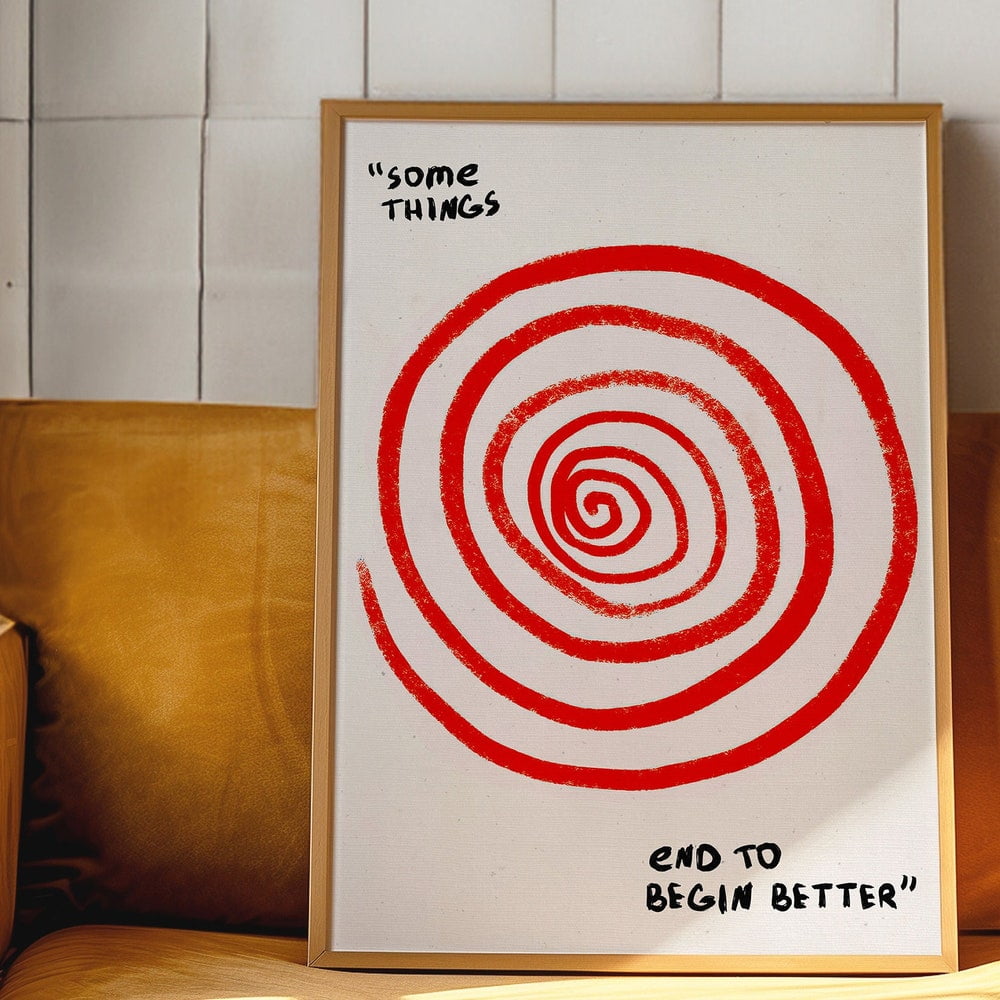 Red Wall Art, 70S Print, Home Decor, Typography Print, Trendy Wall Art ...