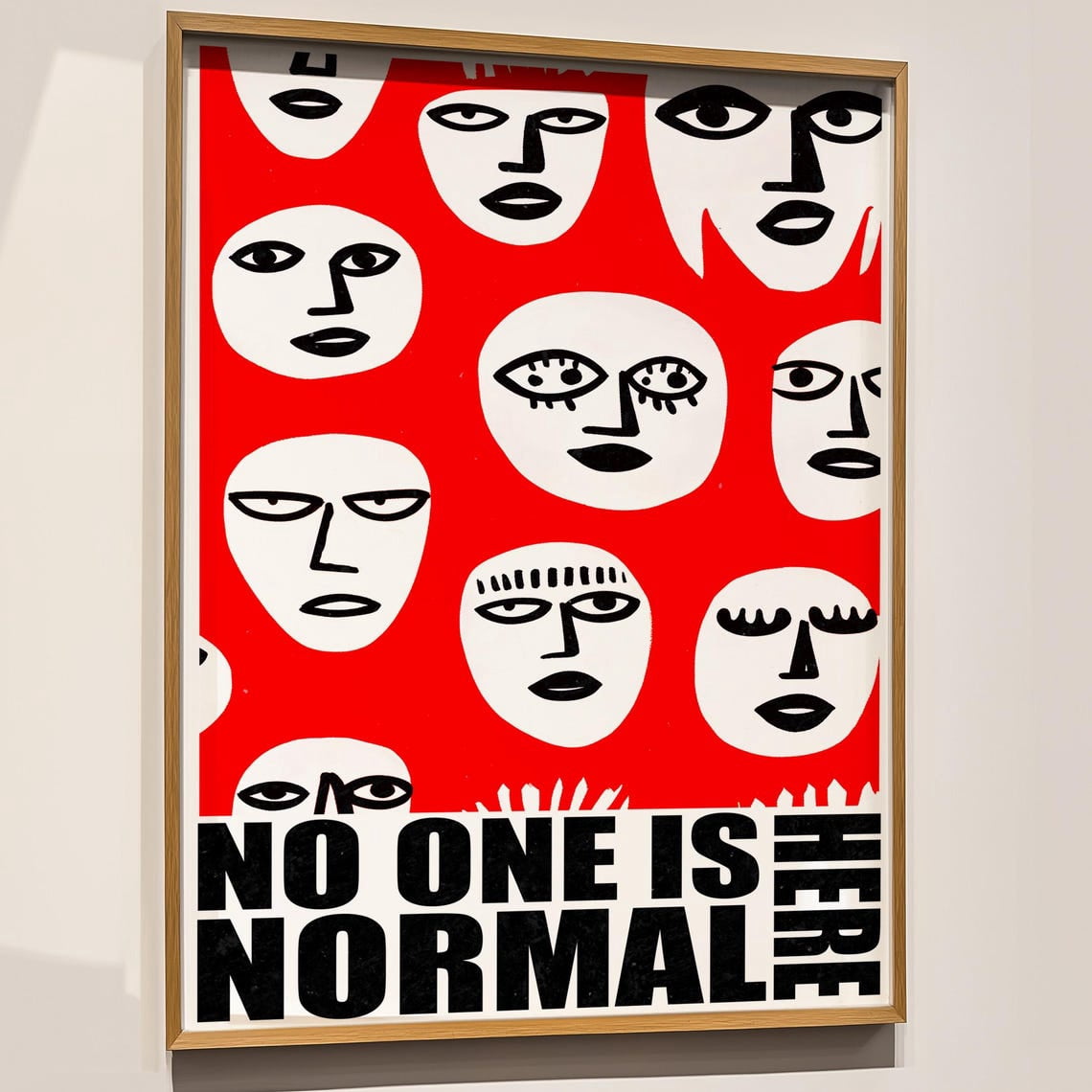 Red Wall Art, Abstract Poster, Psychedelic Art, Aesthetic Print, Trendy ...