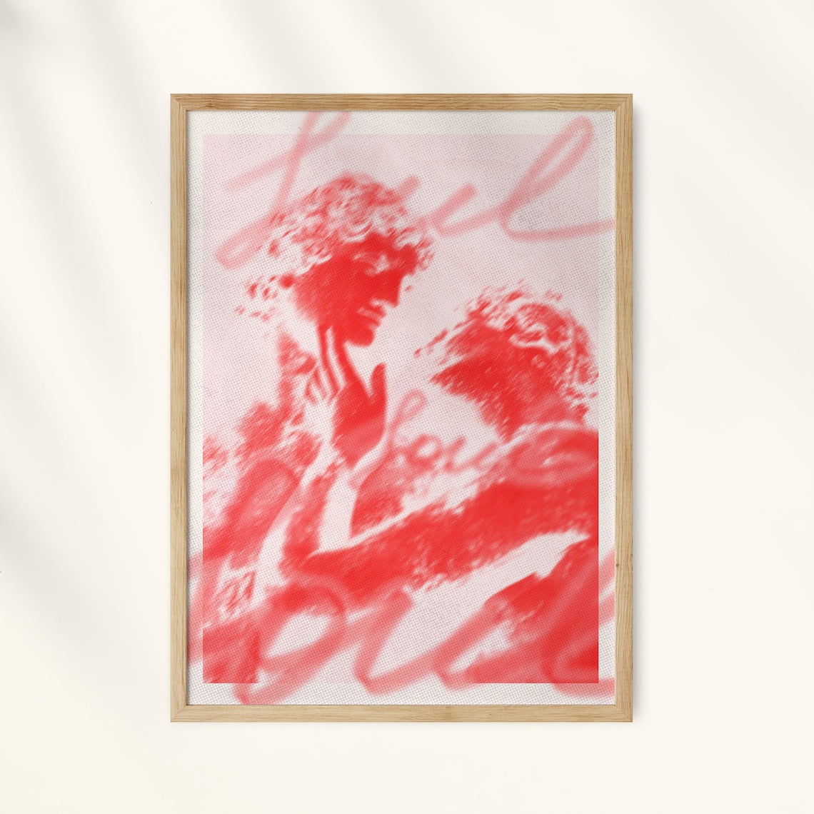 Red Wall Art, Spiritual Gift, Aura Print, Psychedelic Poster, Love ...