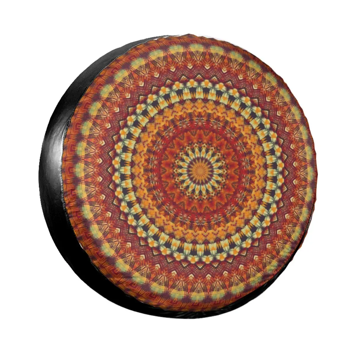 Red Warm Mandala Spare Wheel Tire Cover Case Bag Pouch for Hummer Boho ...