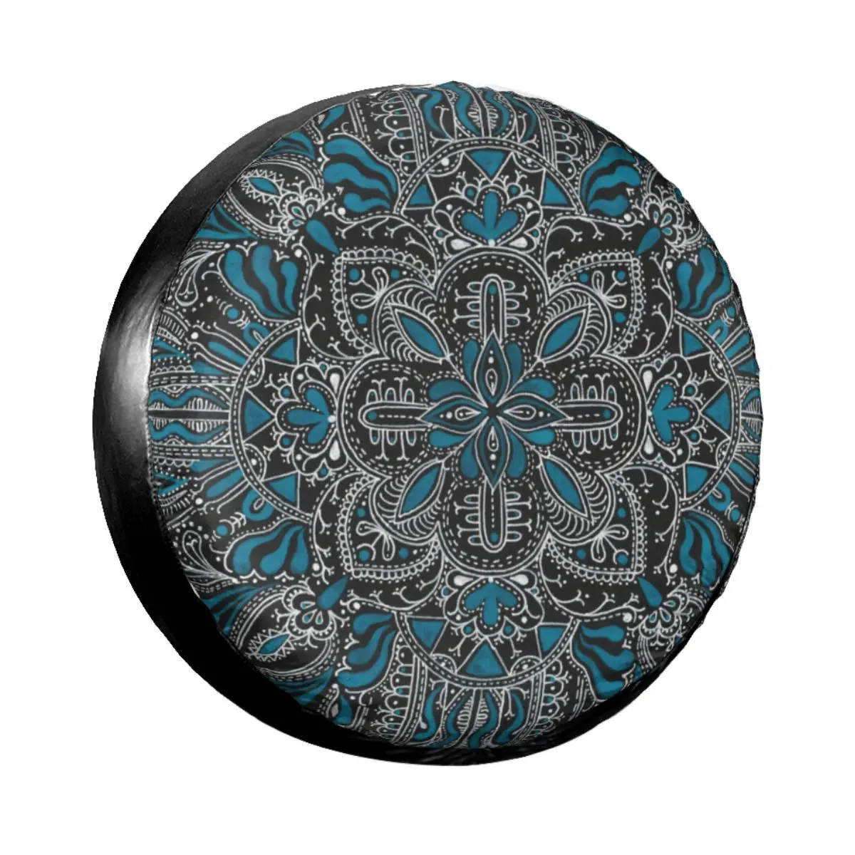 Red Warm Mandala Spare Wheel Tire Cover Case Bag Pouch for Hummer Boho ...
