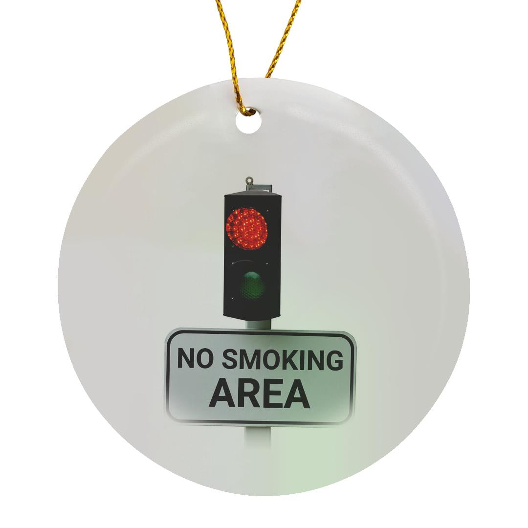 3drose, Red Warning Light on White. No Smoking Area Sign, Circle ...