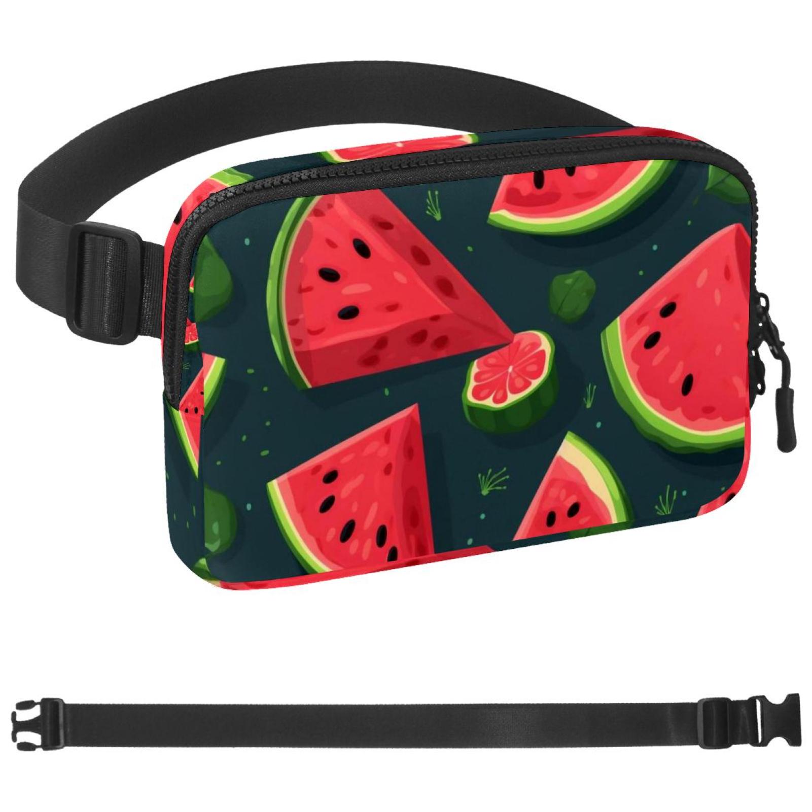 Red Watermelon Unisex Style Fanny Pack: Fashion Waist Packs, Crossbody ...