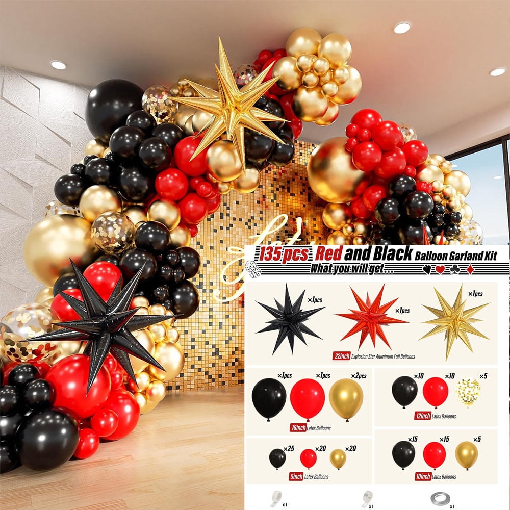 Red Wedding Balloon Birthday Birthday Balloon Arrangement Set Wedding ...