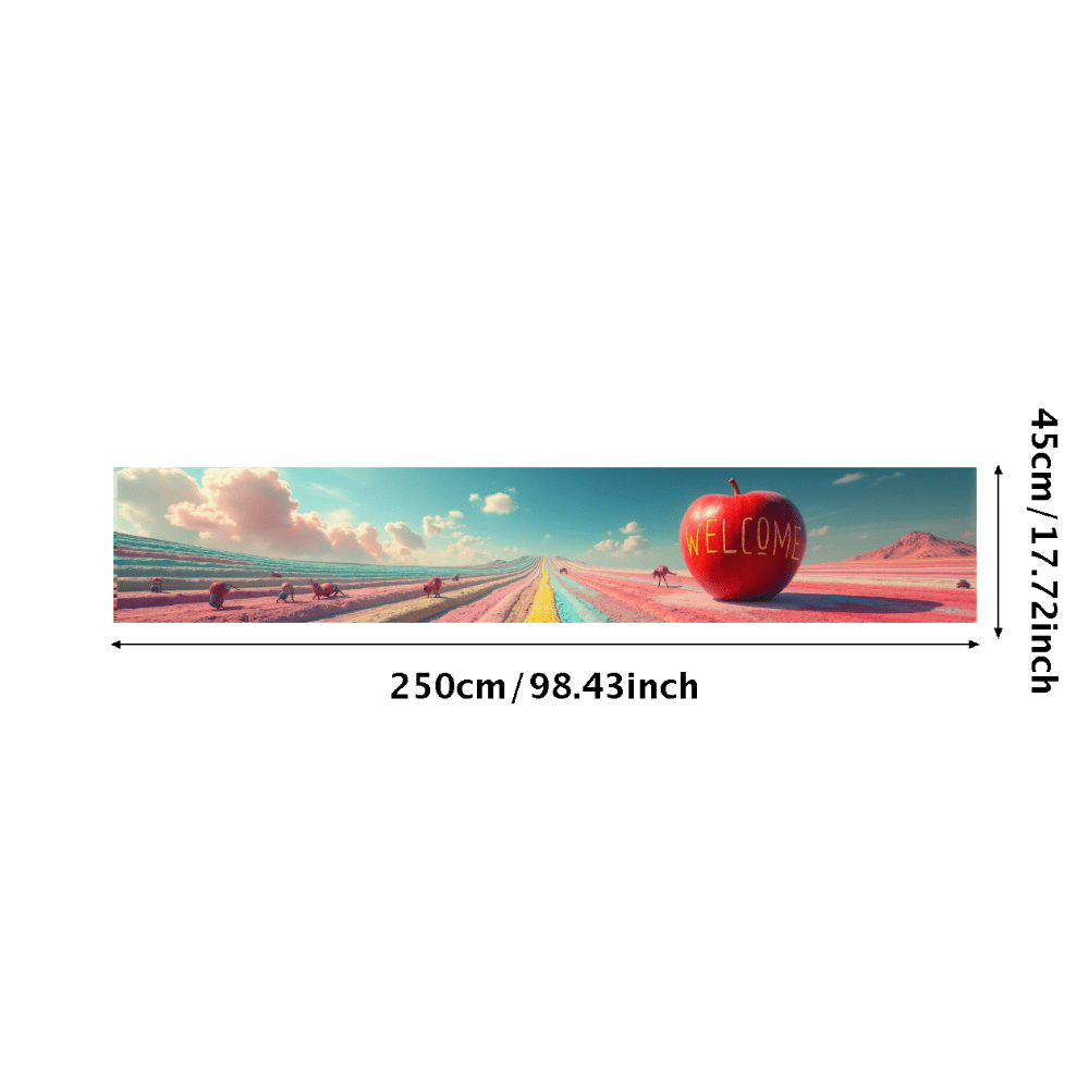 Red Welcome Letter Banner with Apple Themed Decor, Backdrop for Orchard ...