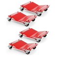 Red Wheel Dolly Set of 4, 6000LBS Capacity Heavy Duty Car Dollies Red ...