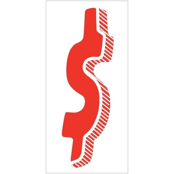 Red & White #10 Number Window Stickers for Car Dealerships – 7.5 ...