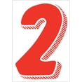 Red & White #2 Number Window Stickers for Car Dealerships – 7.5 ...