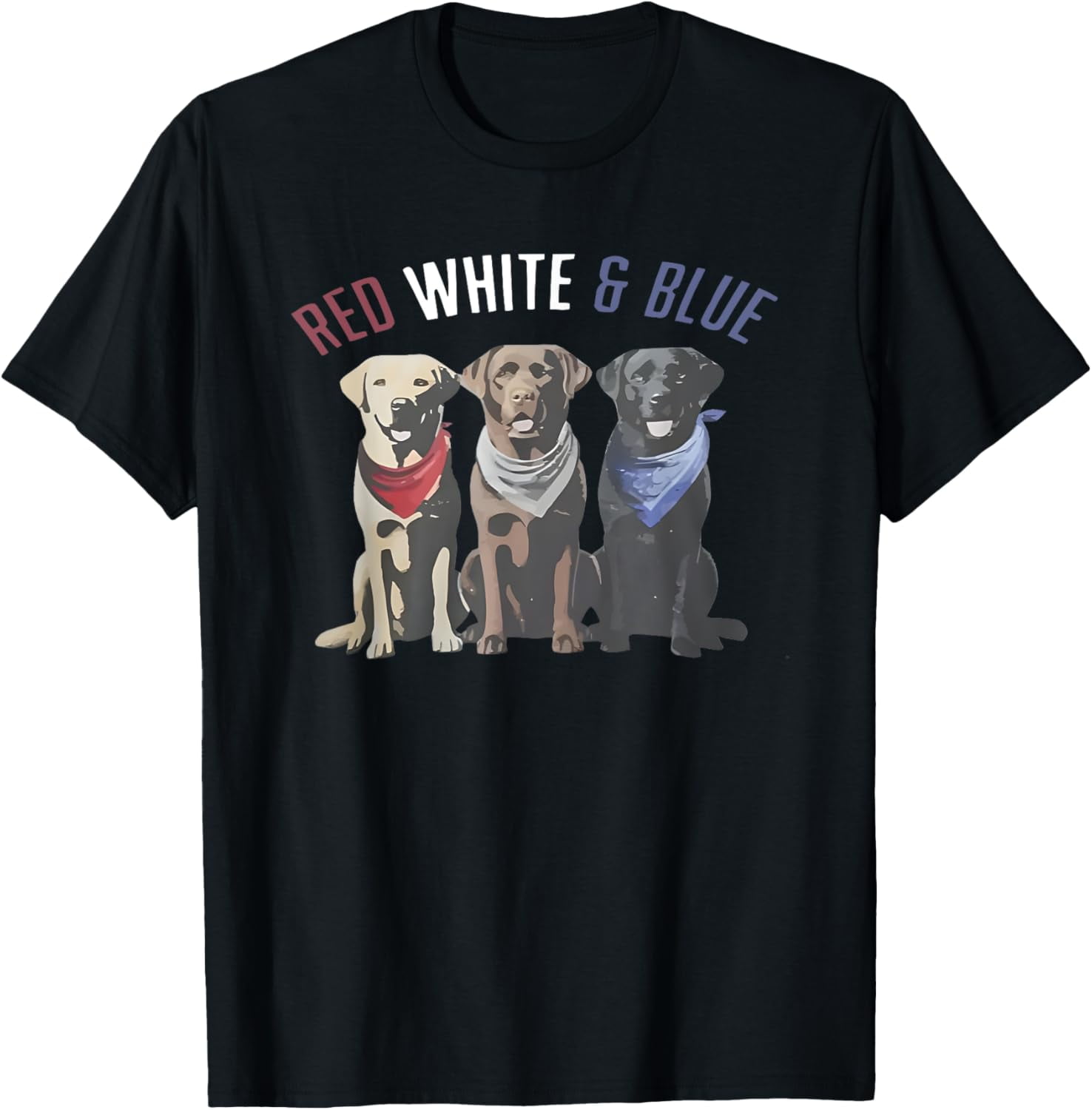 Red White And Blue Labrador Dog Retriever 4th of July T-Shirt - Walmart.com