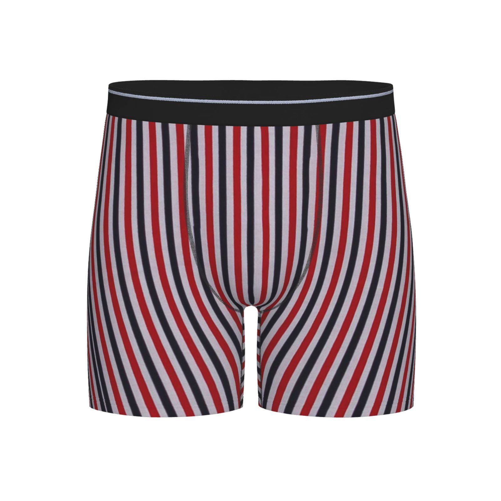 Red White And Blue Striped Boxer Briefs Novelty Underwear With Fly ...