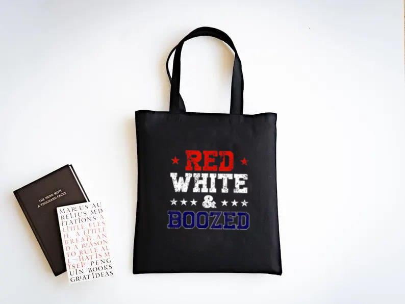 Red White And Boozed 4th Of July Party Tote Bags - Walmart.com
