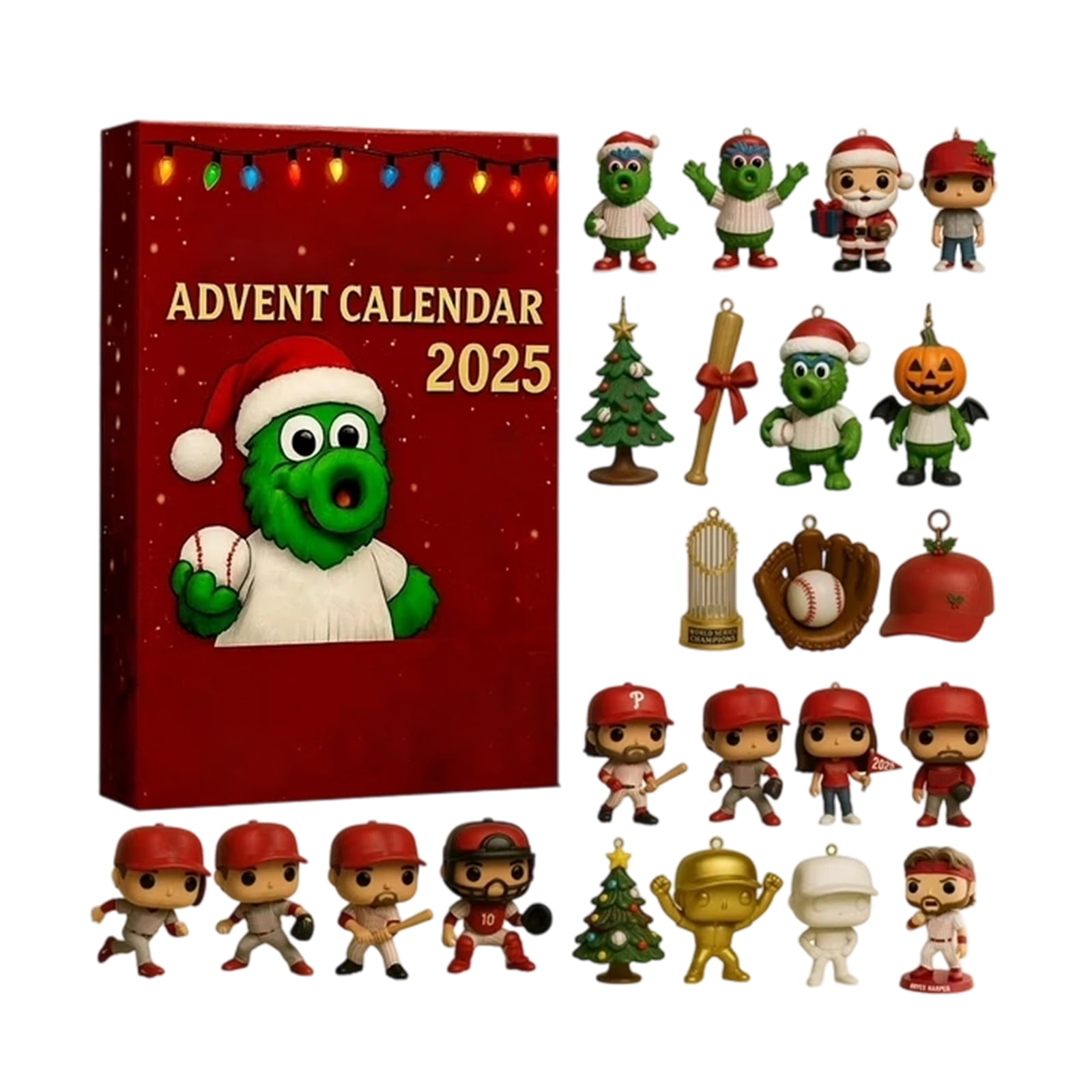 Red & White Baseball Team Advent Calendar Blind Box ...