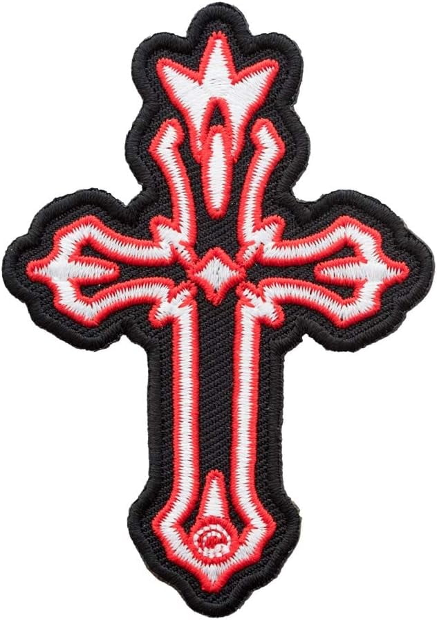 Red White & Black Tribal Cross Patch, Religious Cross Patches - Walmart.com