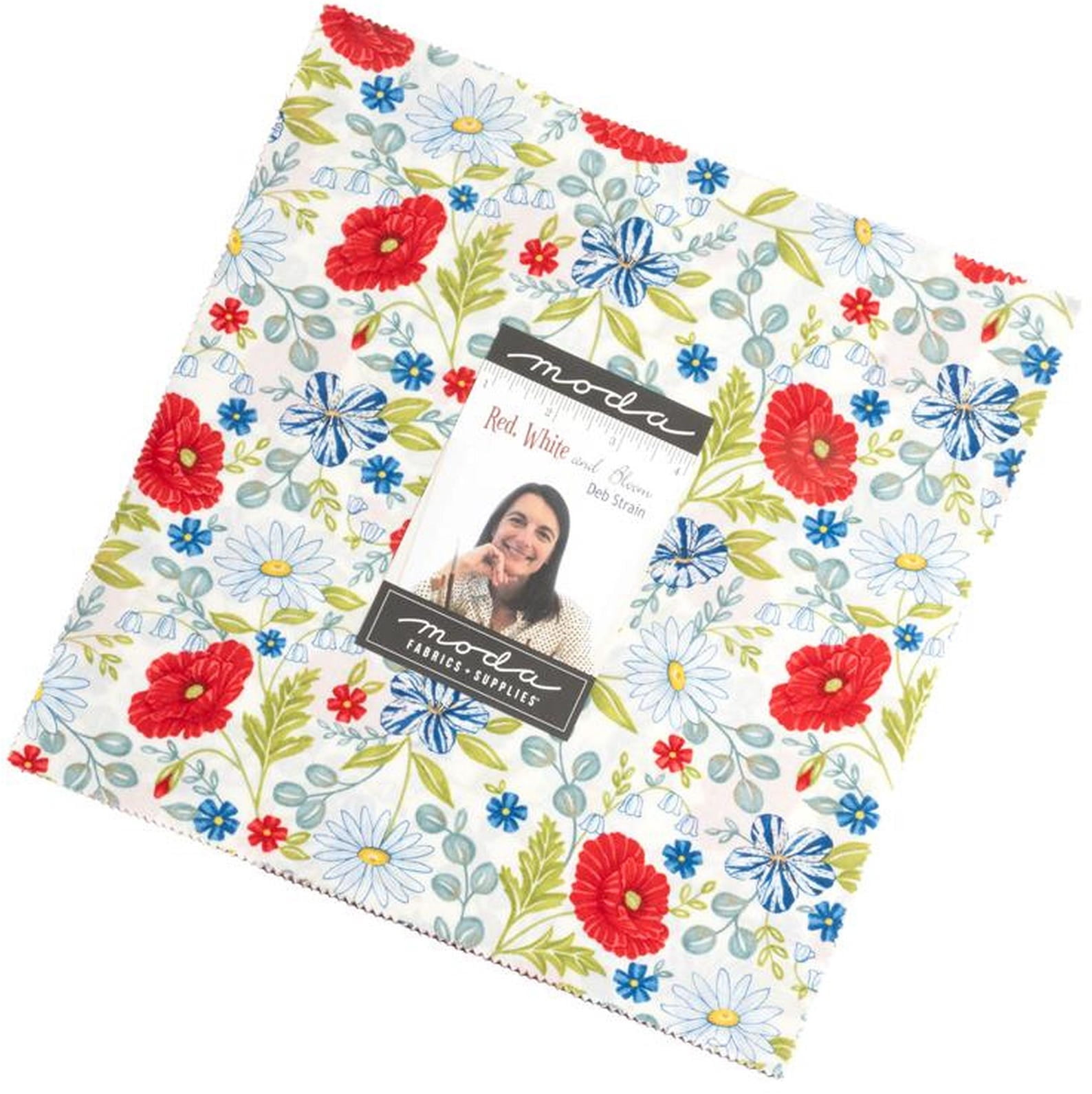 Red White & Bloom Layer Cake by Deb Strain; 42 - 10" Precut Fabric ...