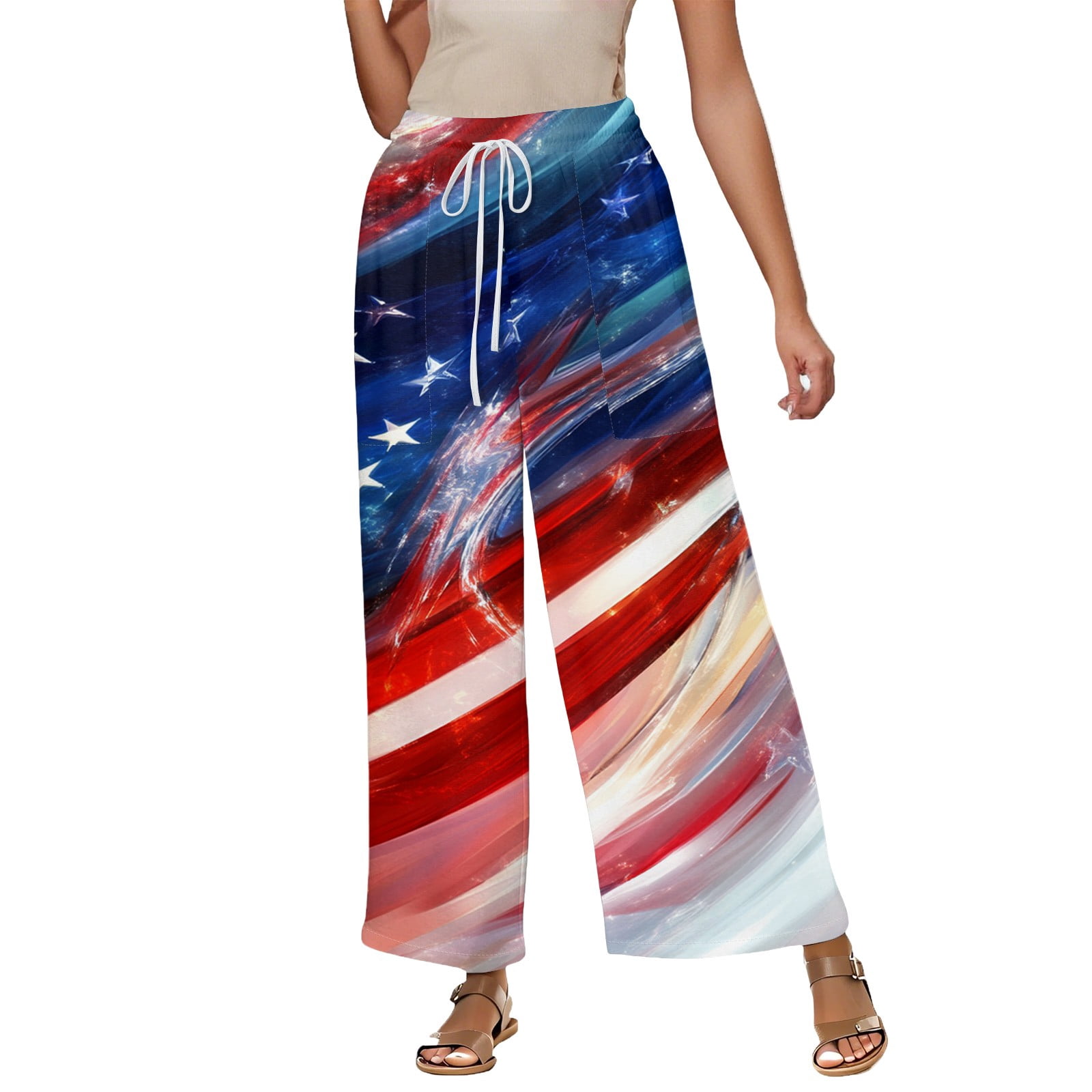 Red White and Blue 250Th Anniversary Womens Pants, Patriotic Pride ...