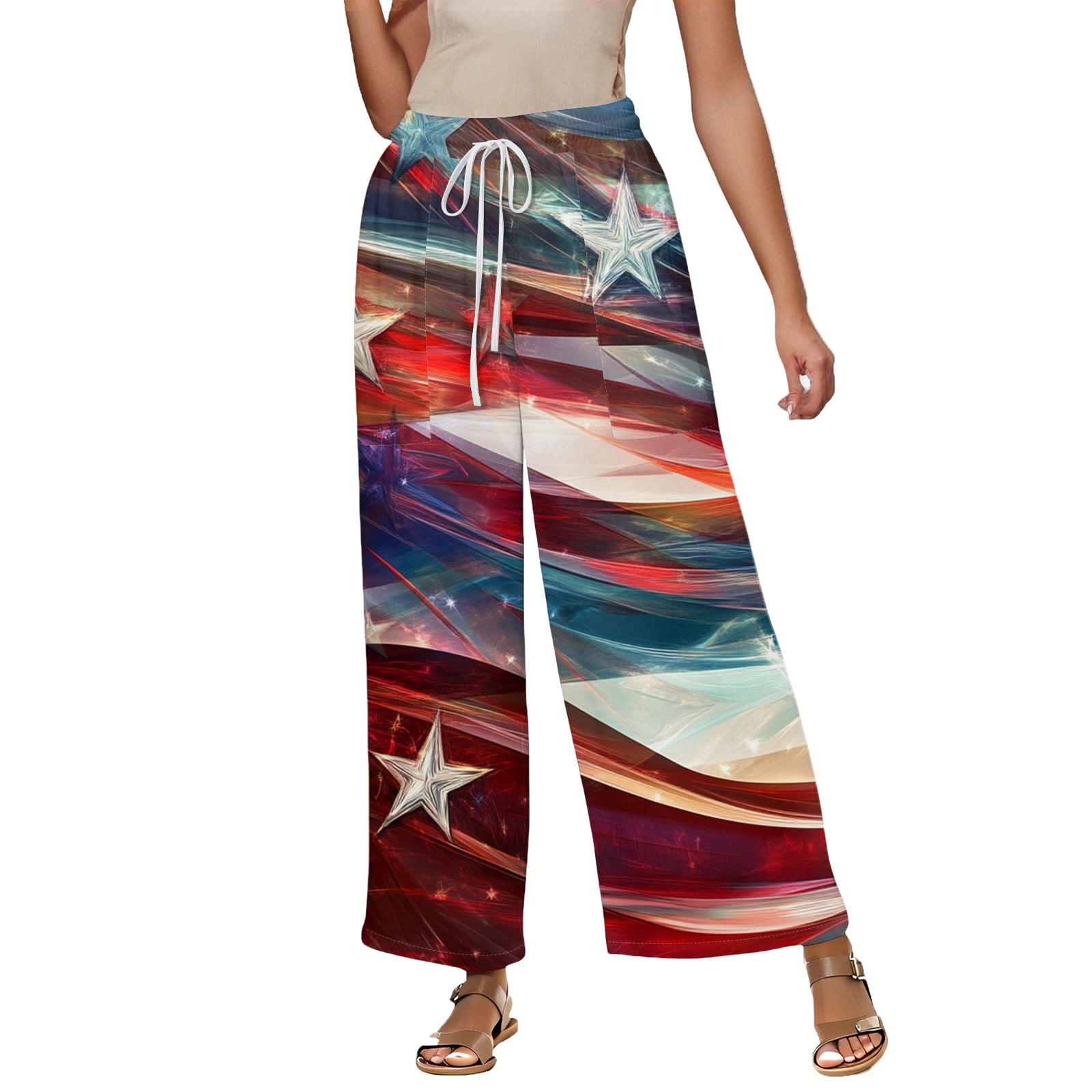 Red White and Blue 250Th Anniversary Womens Pants, Patriotic Pride ...