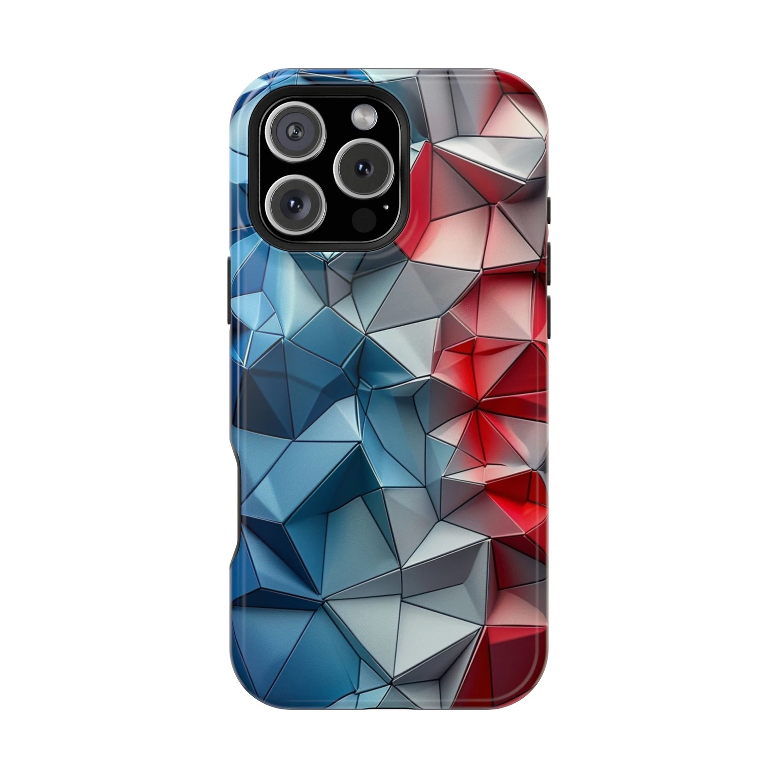 Red White Blue Abstract Modern Art Case for iPhone 17 11 12 13 14 15 16 ...