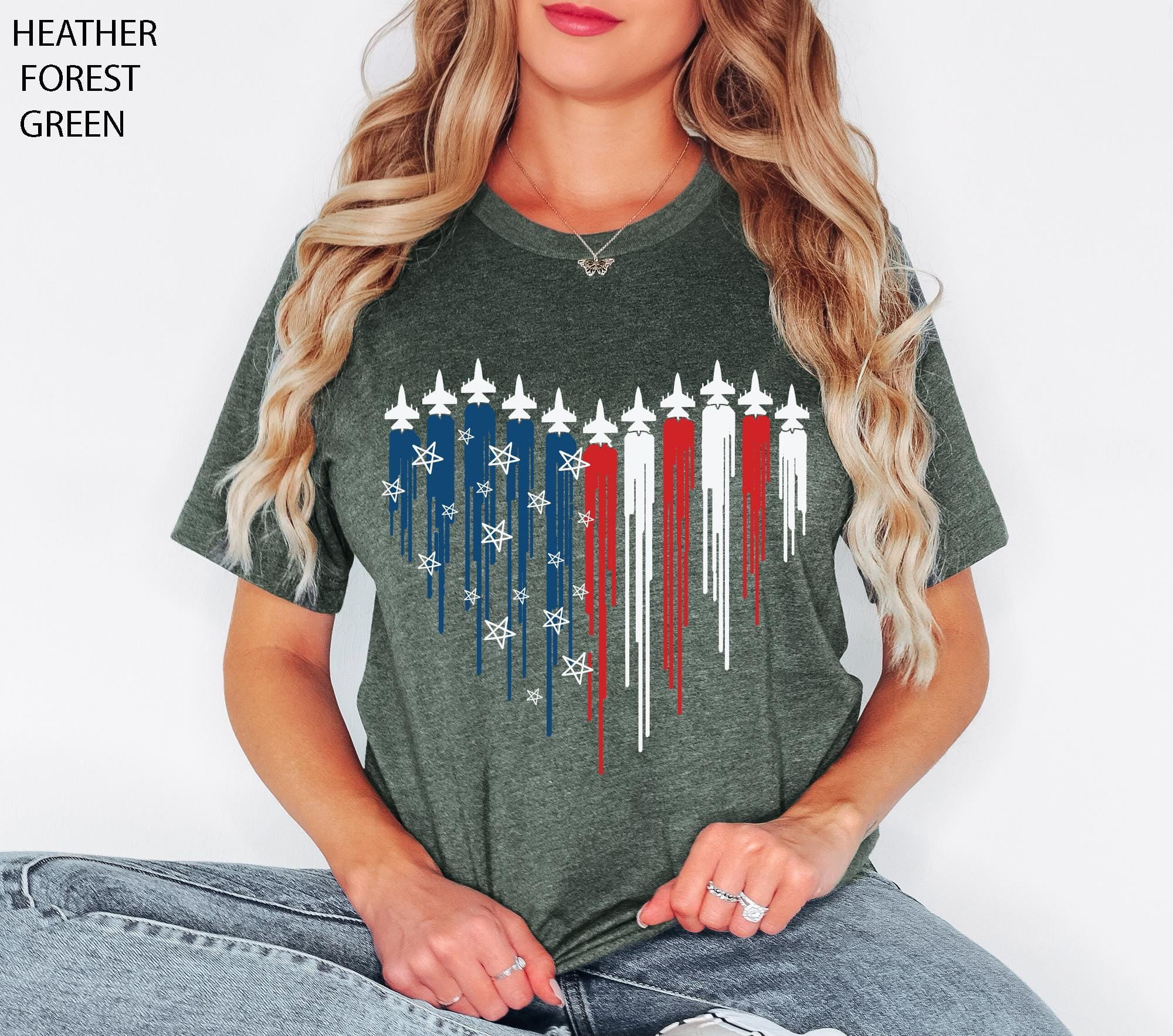 Red White Blue Air Force Flyover Men's T-shirt, Air Force Shirt ...