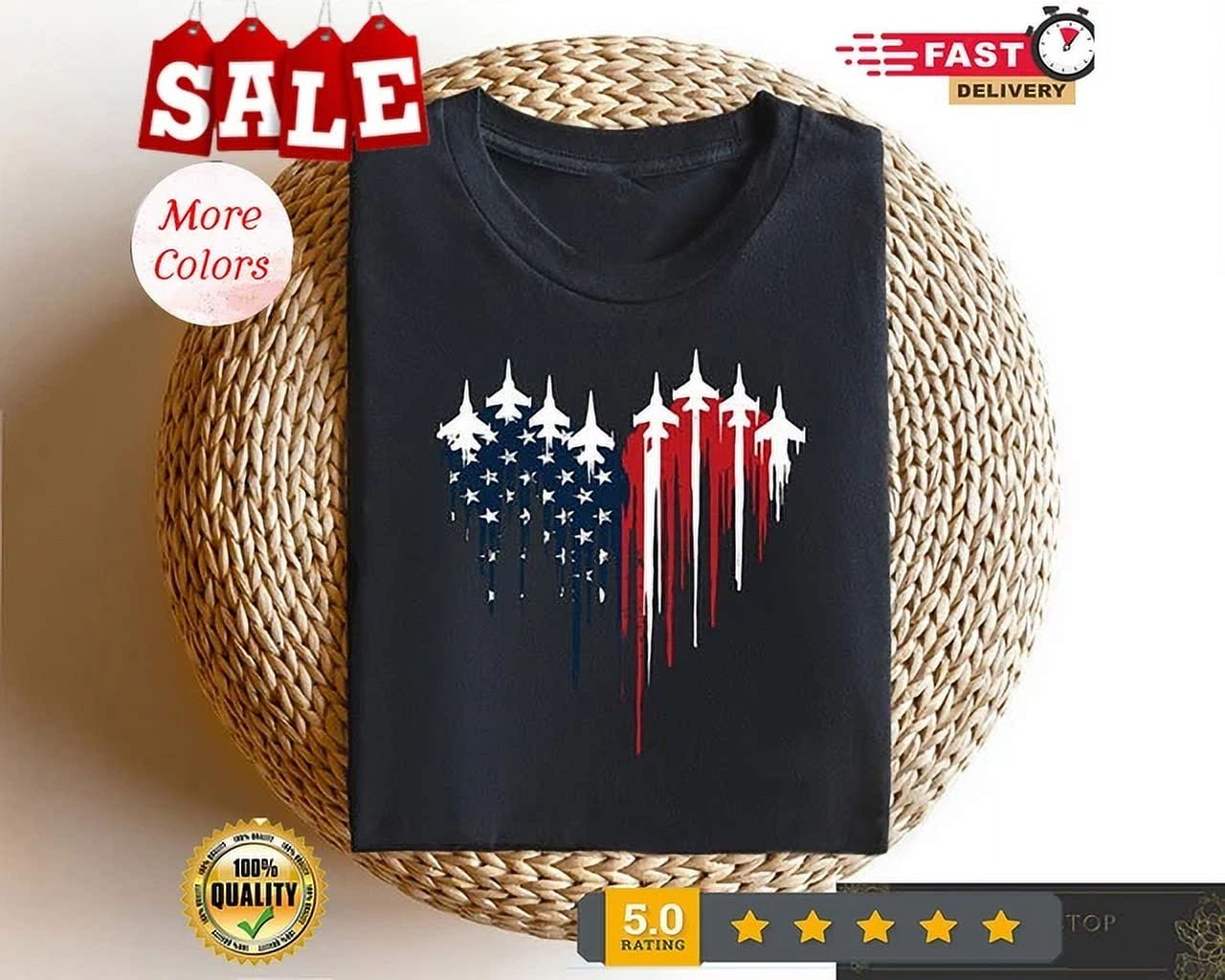 Red White Blue Air Force Flyover T-Shirt, 4Th Of July Shirt ...