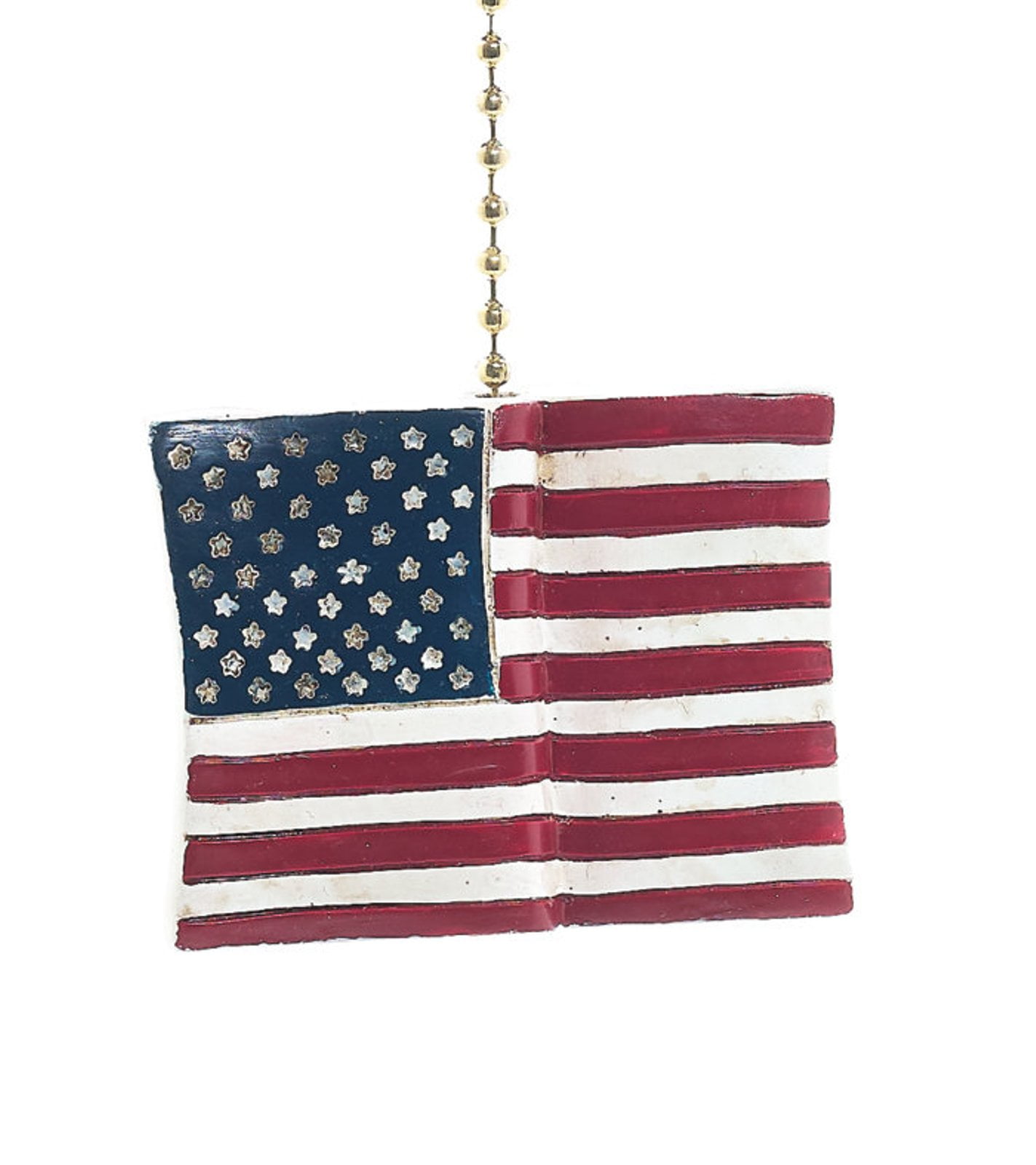3D American Flag Ceiling Fan Light Pull, Red White Blue, Hand-painted ...