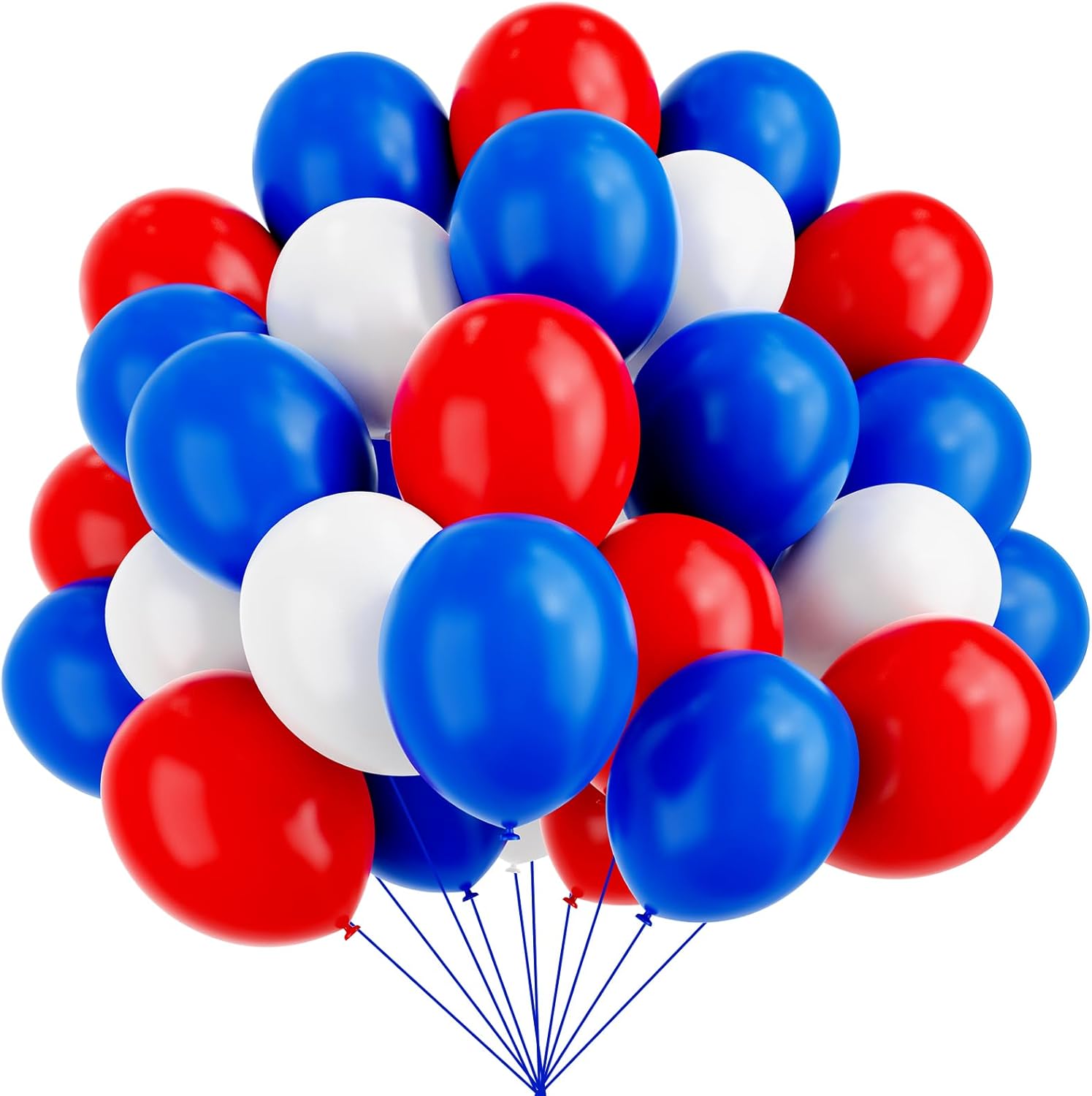 Red White and Blue Balloons, 67pcs 12 Inch Red White and Royal Blue ...