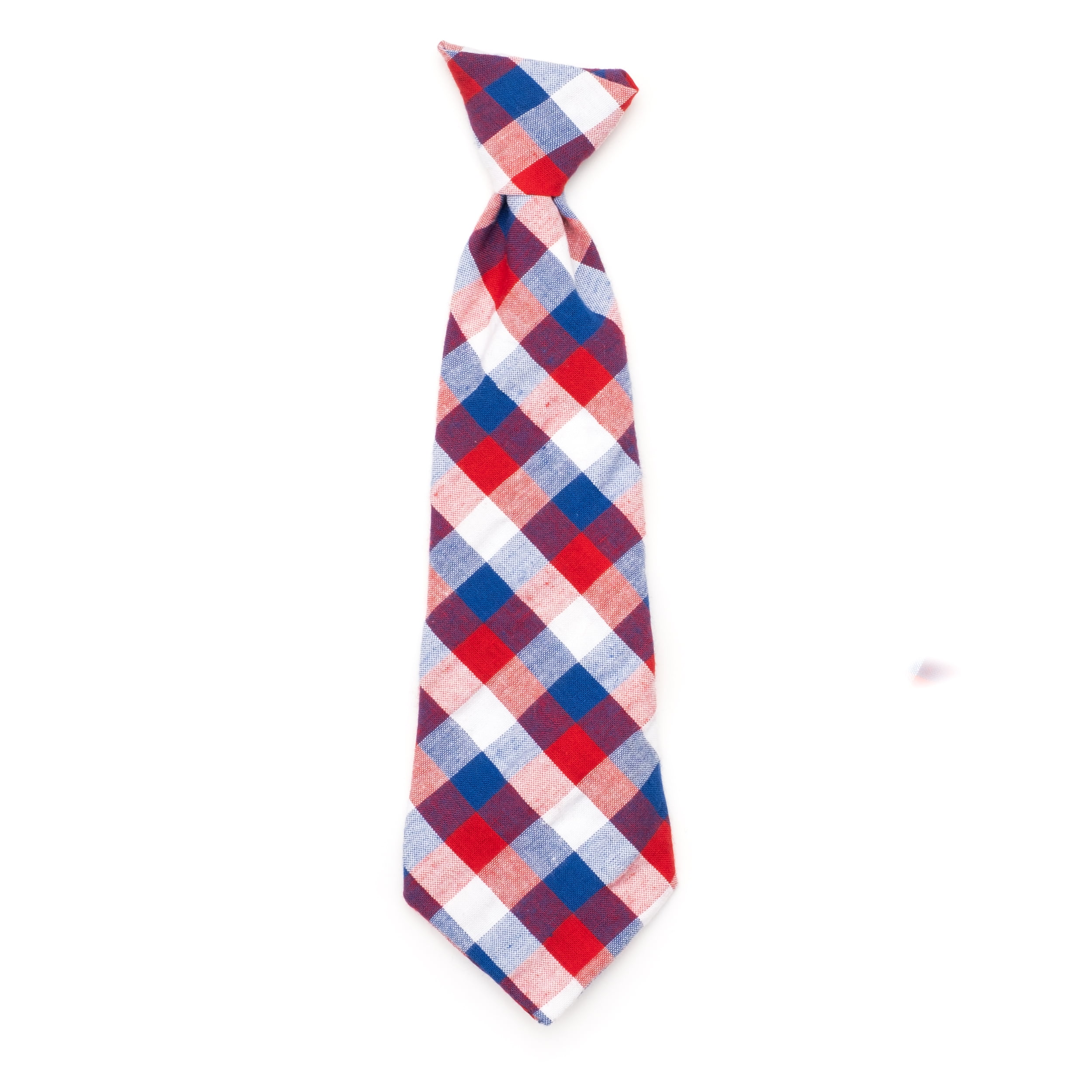 Red/White/Blue Check Neck Tie - Walmart.com