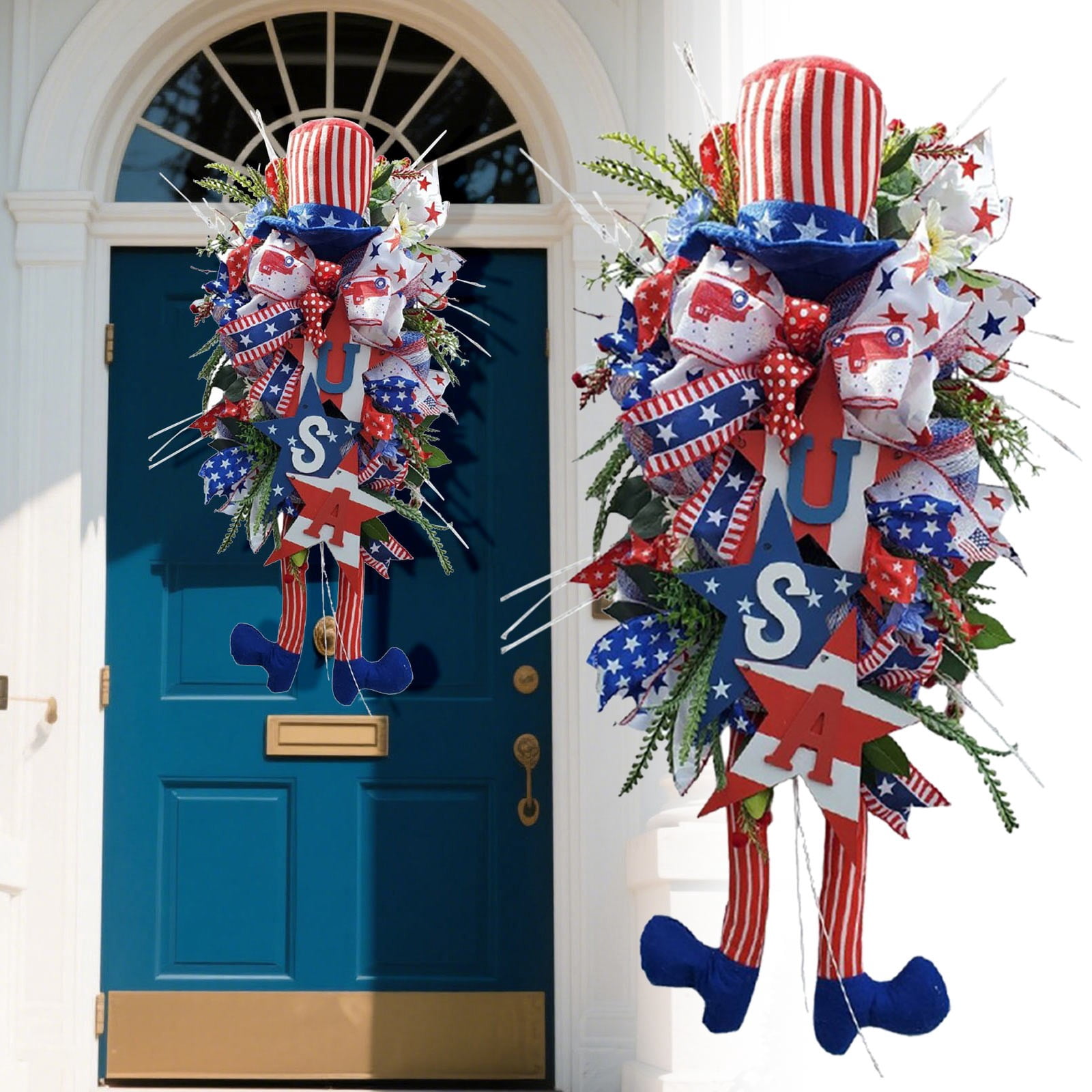 Red White And Blue Door Decorations,Flags For Gravesites,Small American ...