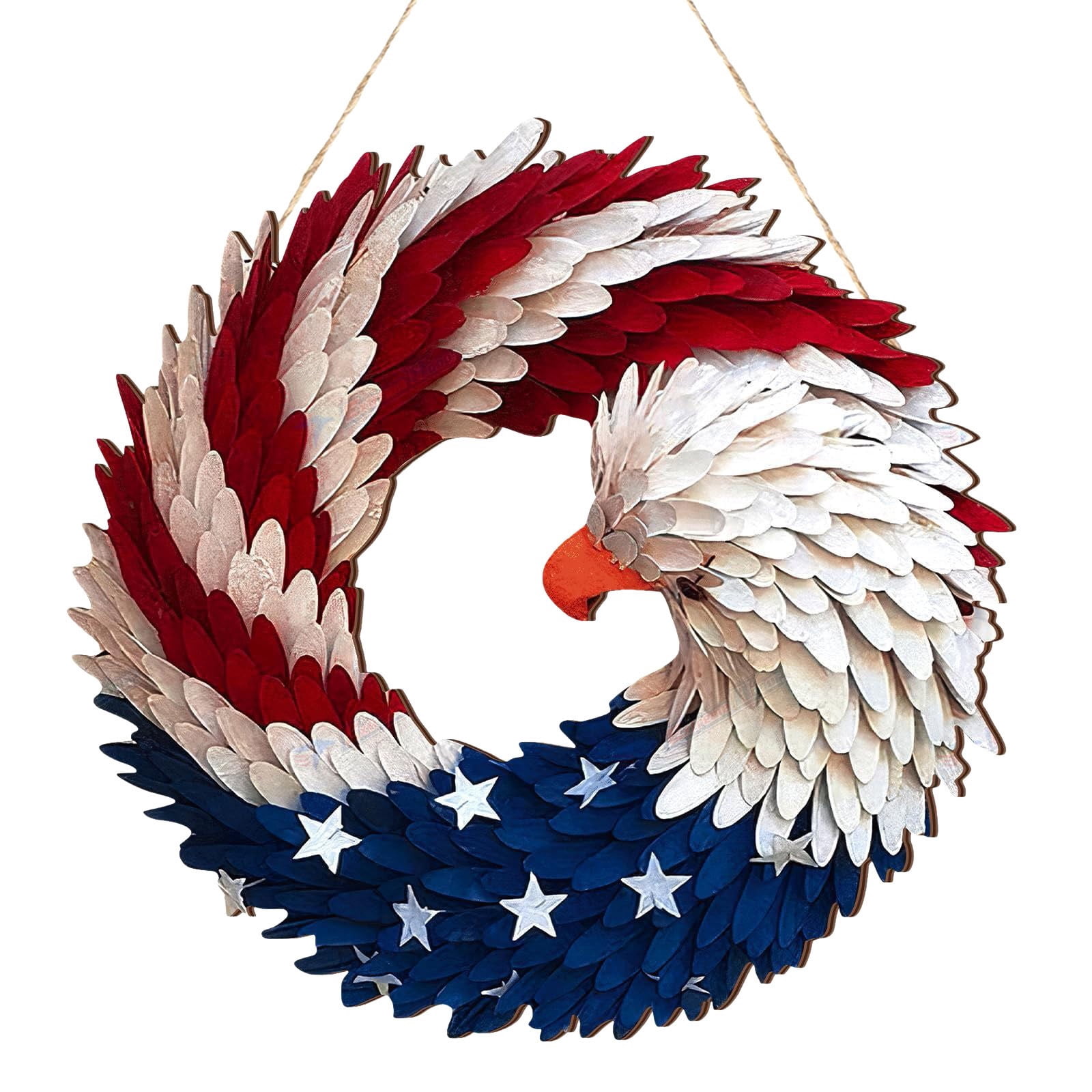 Red White Blue Flag Wreath 250th Anniversary Porch Wall Decor - Walmart.com