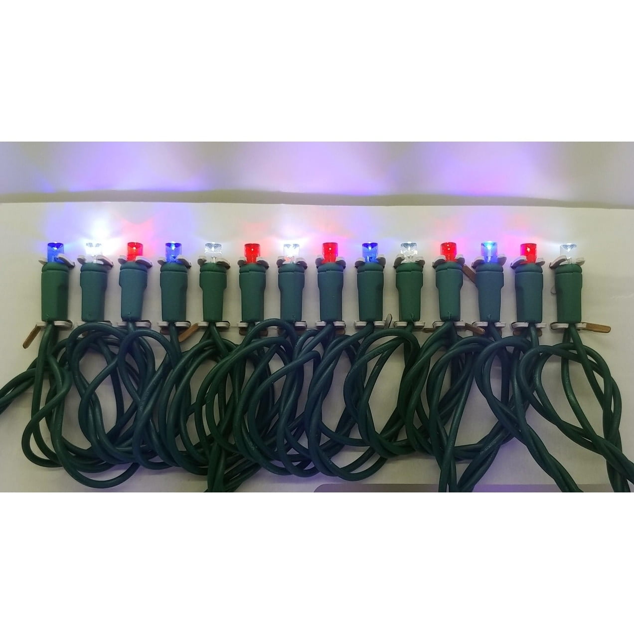 Red, White, Blue LED Set of 70 Lights Light String 5MM - Walmart.com