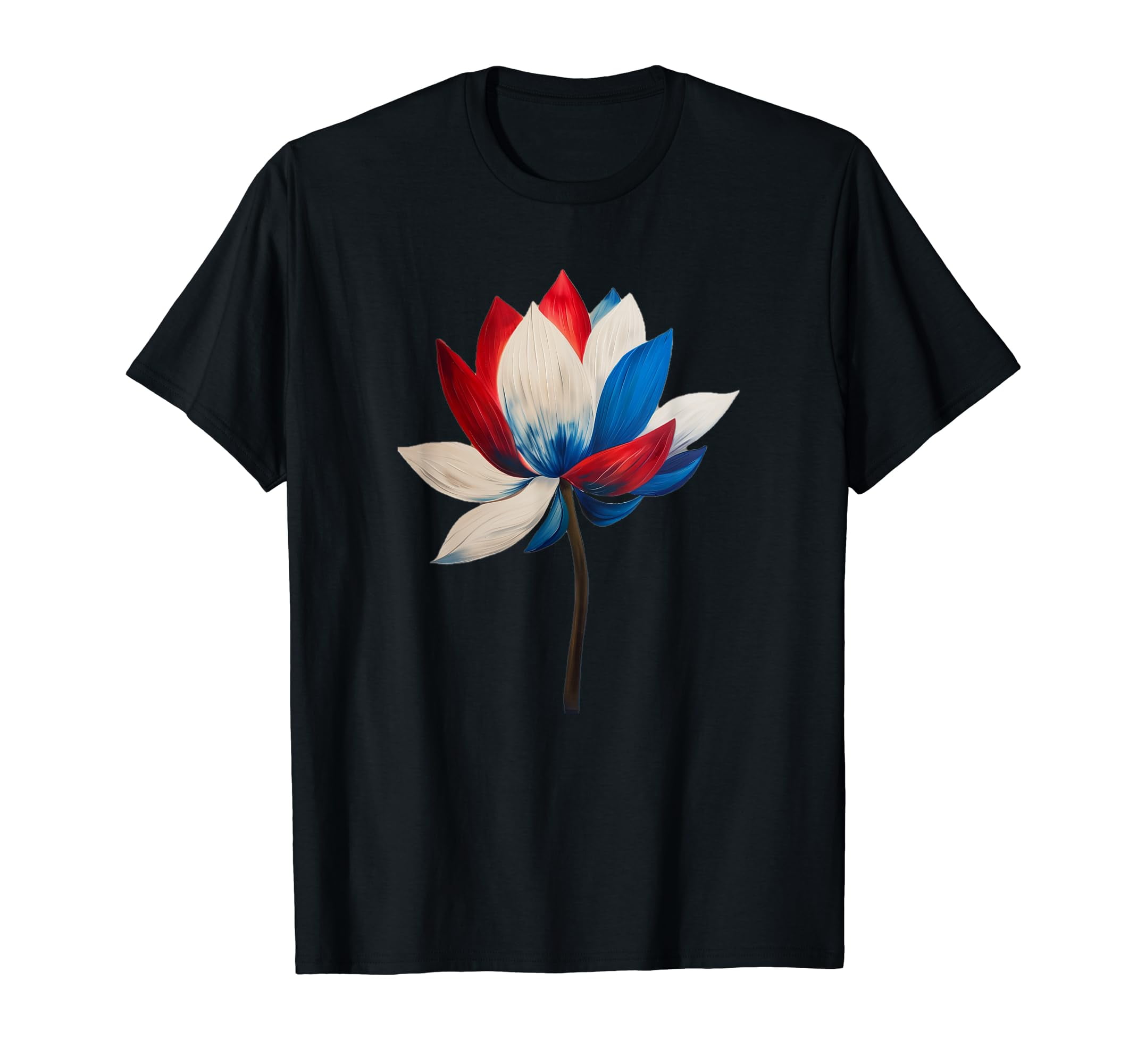 Red White Blue Lotus Symbol I'm With Her Kamala Watercolor T-Shirt ...