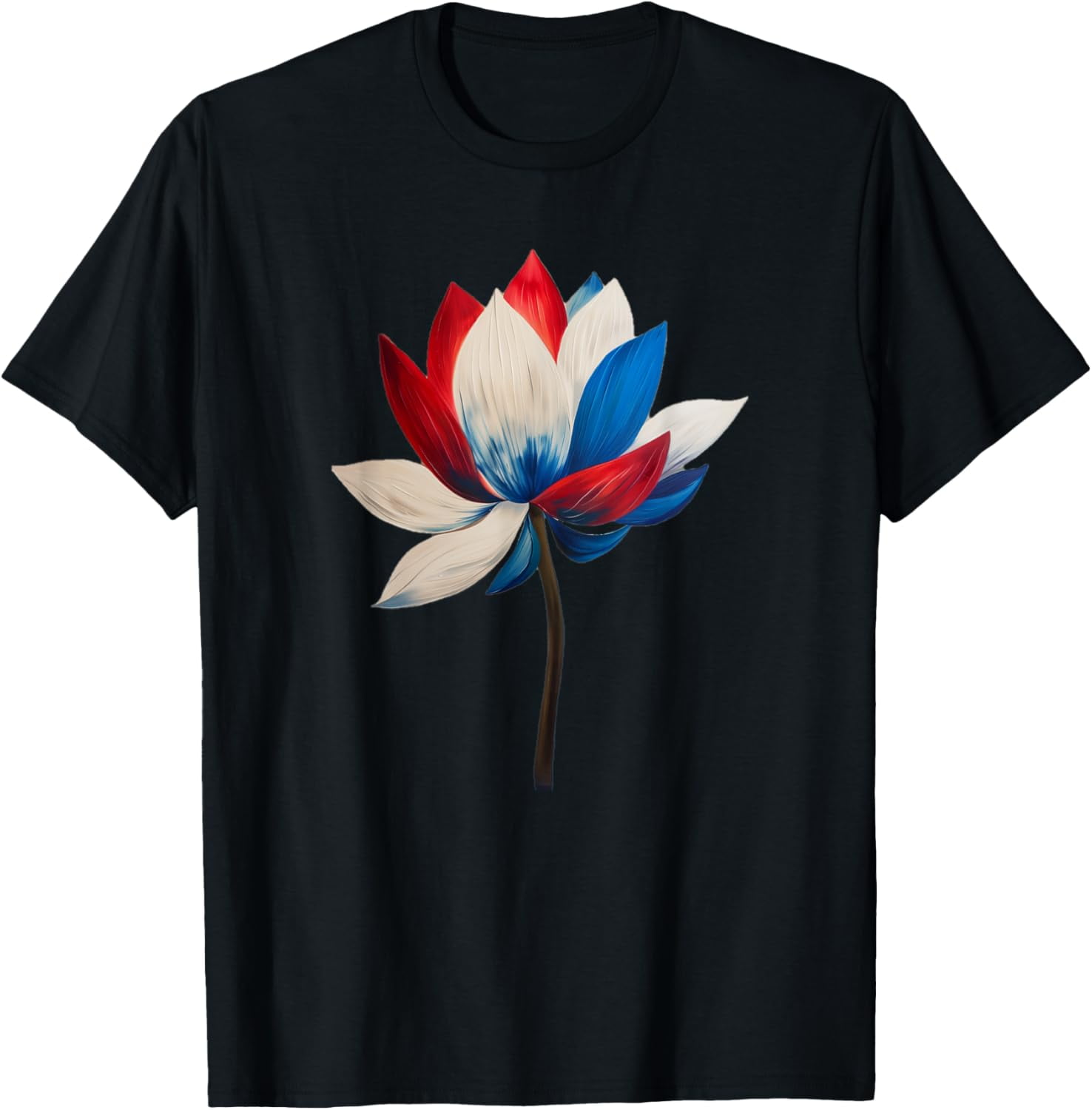 Red White Blue Lotus Symbol I'm With Her Kamala Watercolor T-Shirt ...