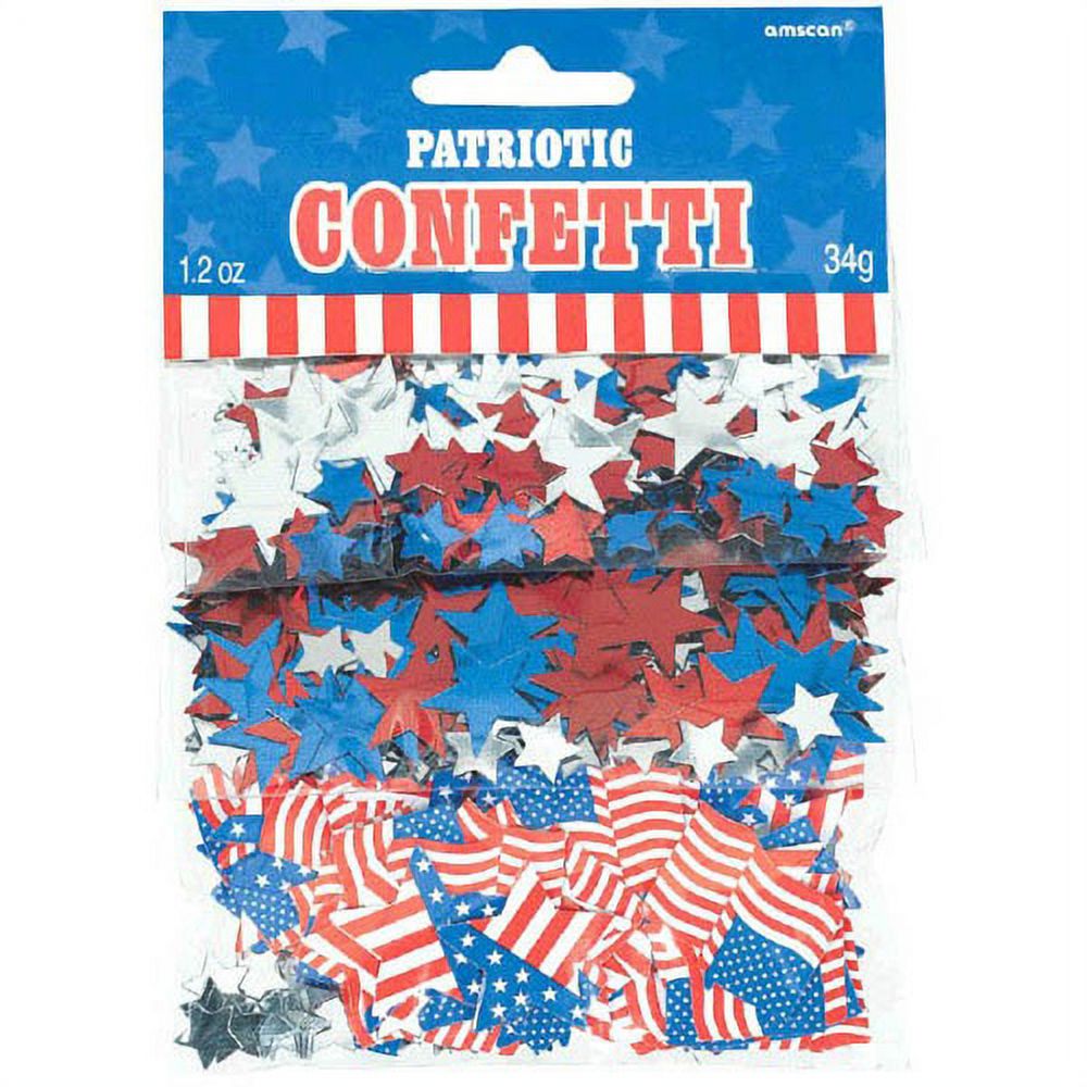 Red White & Blue Patriotic Confetti (1.2oz) - Walmart.com