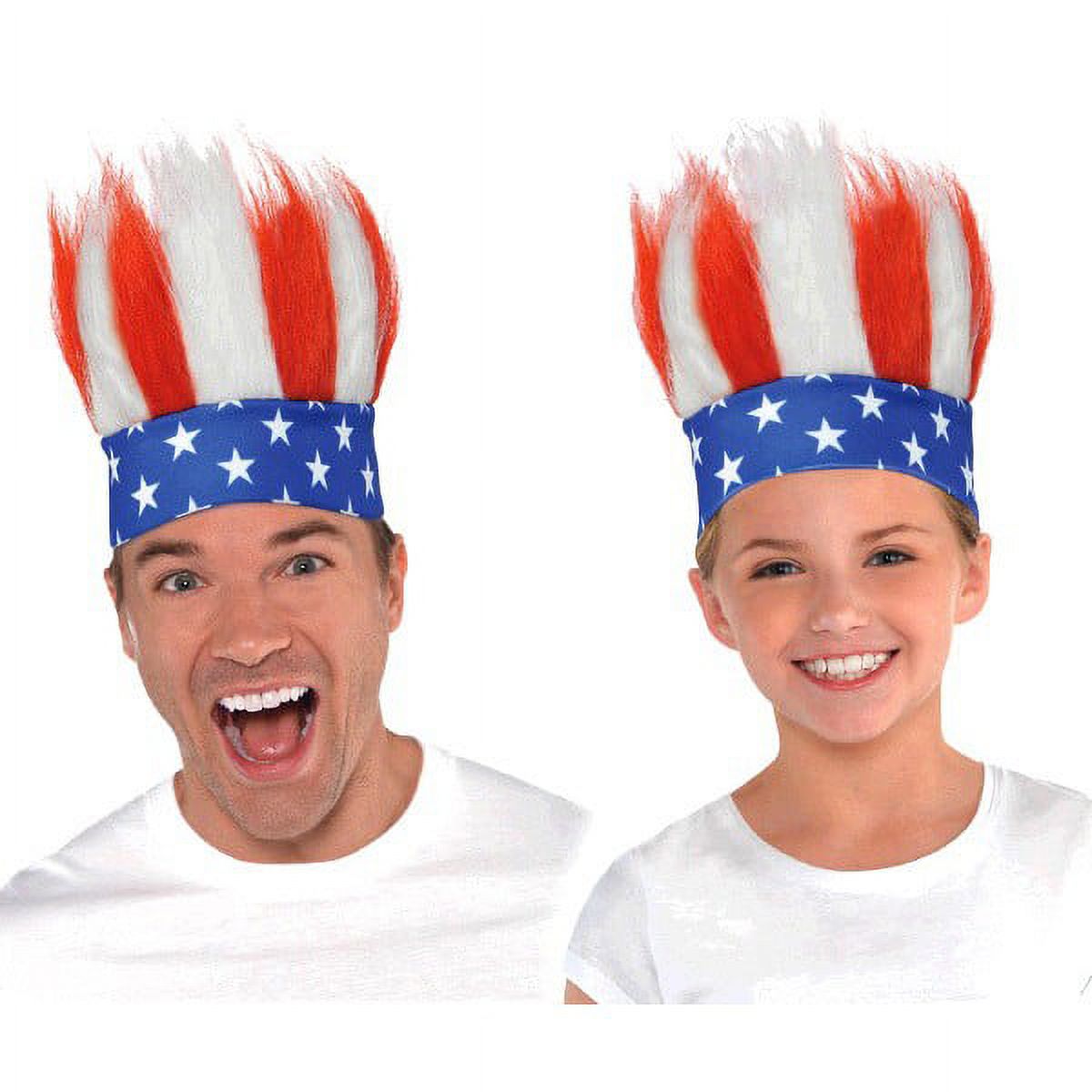 Red White Blue Patrotic Crazy Hair Wig - Walmart.com
