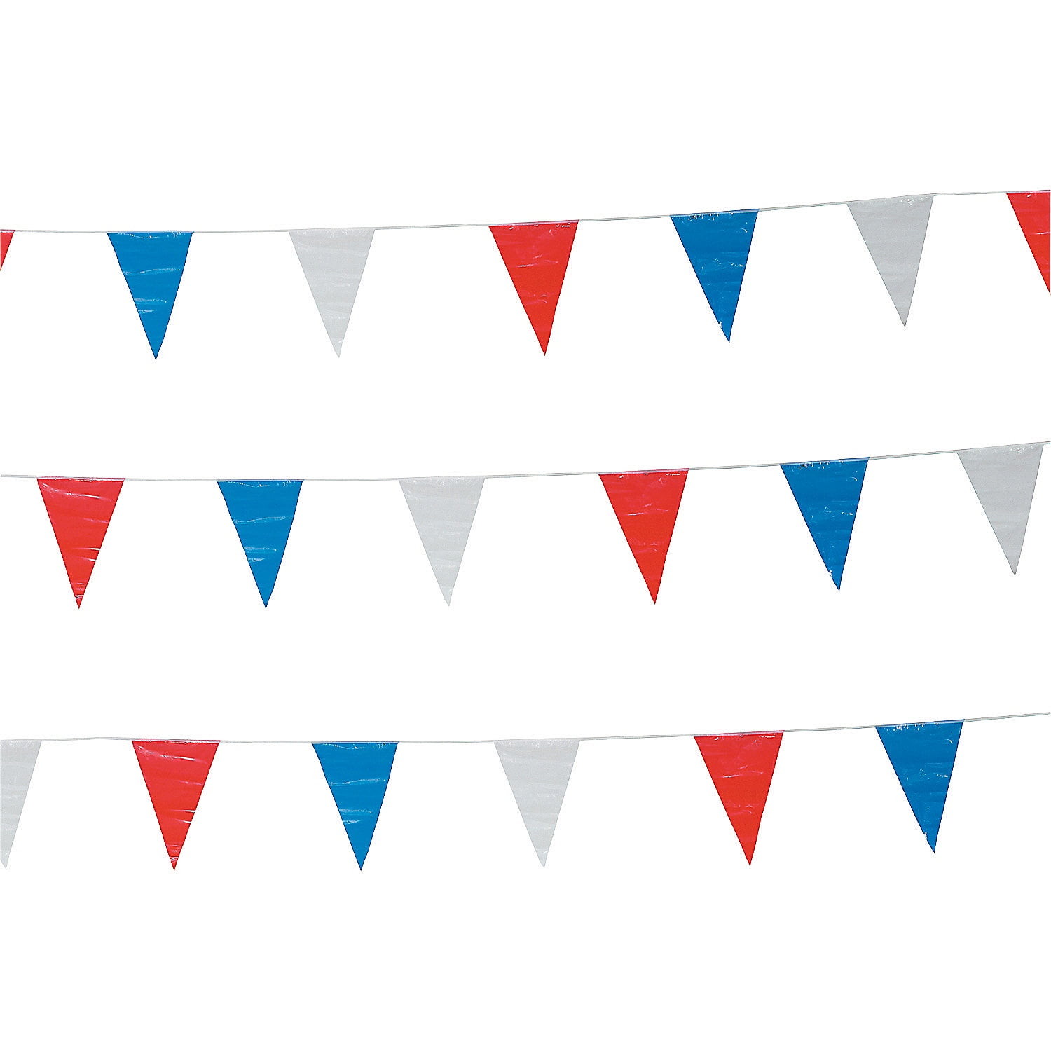 Red/White/Blue Pennant Banner (100Ft) - Party Decor - 1 Piece - Walmart.com