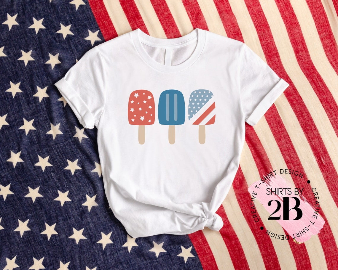 Red White Blue Popsicle Shirt, Fourth Of July Shirt, Patriotic Shirt ...