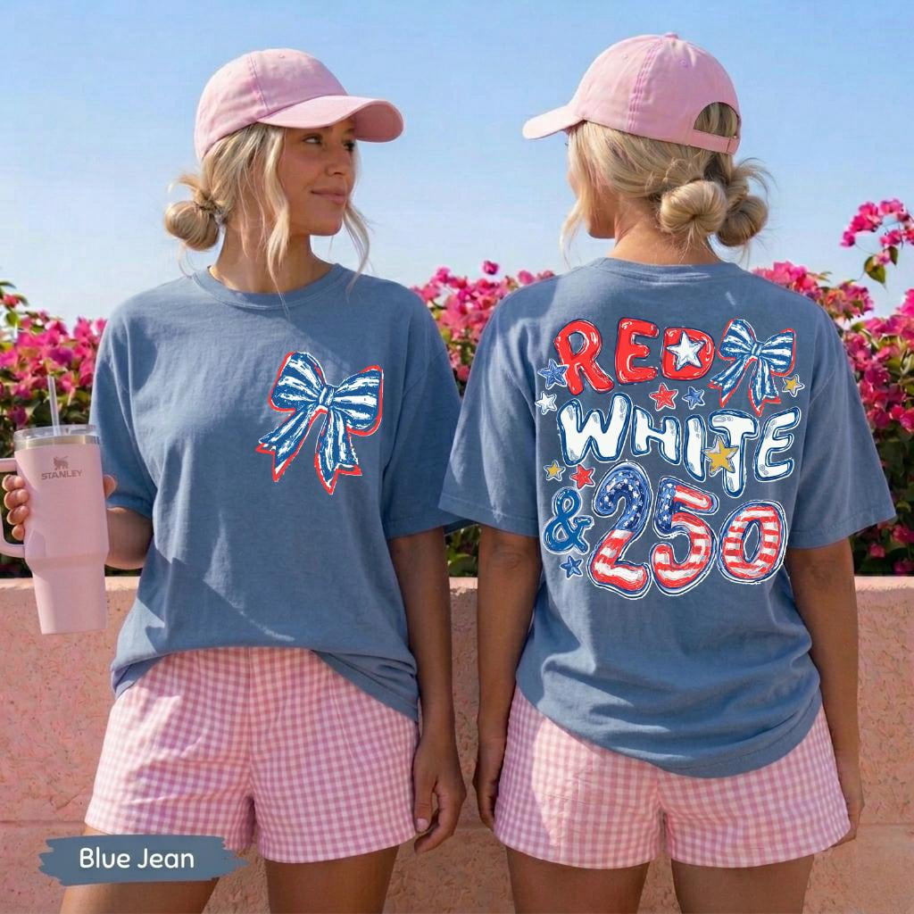 Red White Blue Shirt 250th Anniversary Shirt Front And Back Side 4th of ...